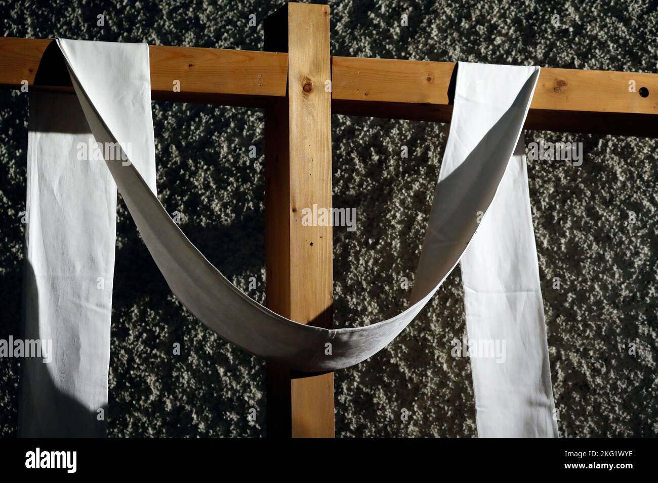 Saint Jean Baptiste chapel. Holy week. Easter Vigil celebration ...