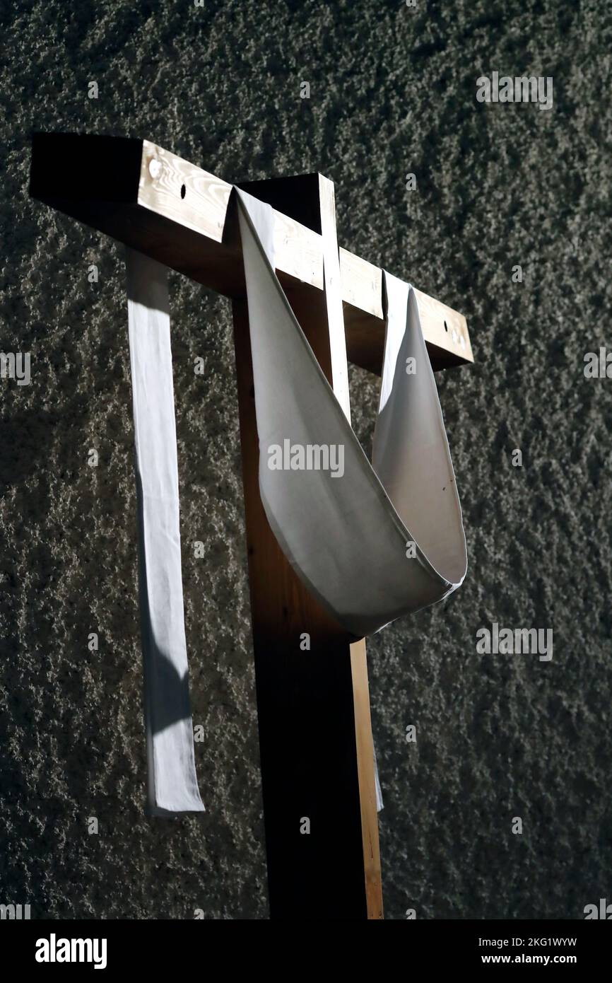 Saint Jean Baptiste chapel. Holy week. Easter Vigil celebration ...