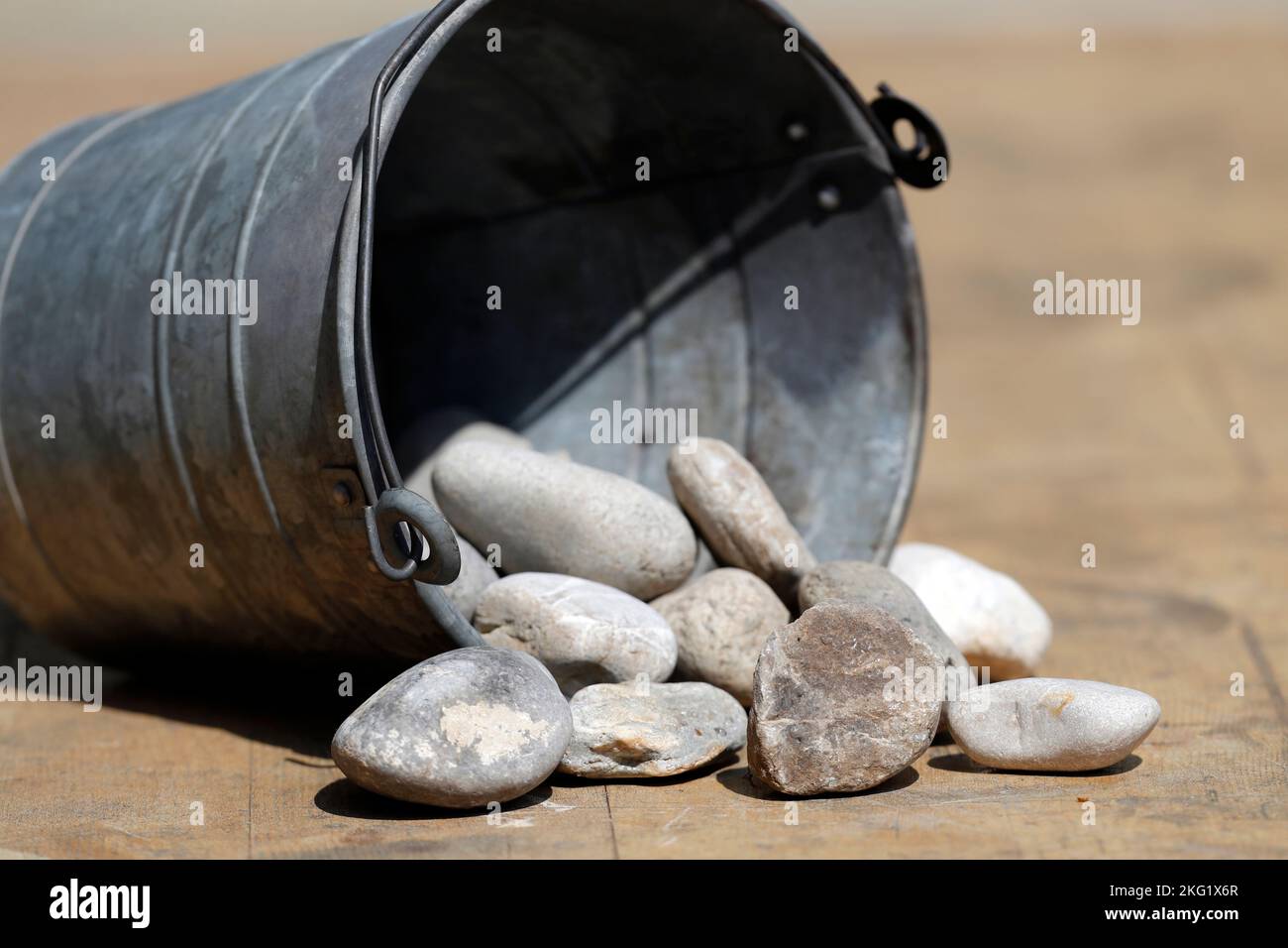 Saint Bernard-de-Menthon church. Bucket with pebbles Switzerland Stock ...