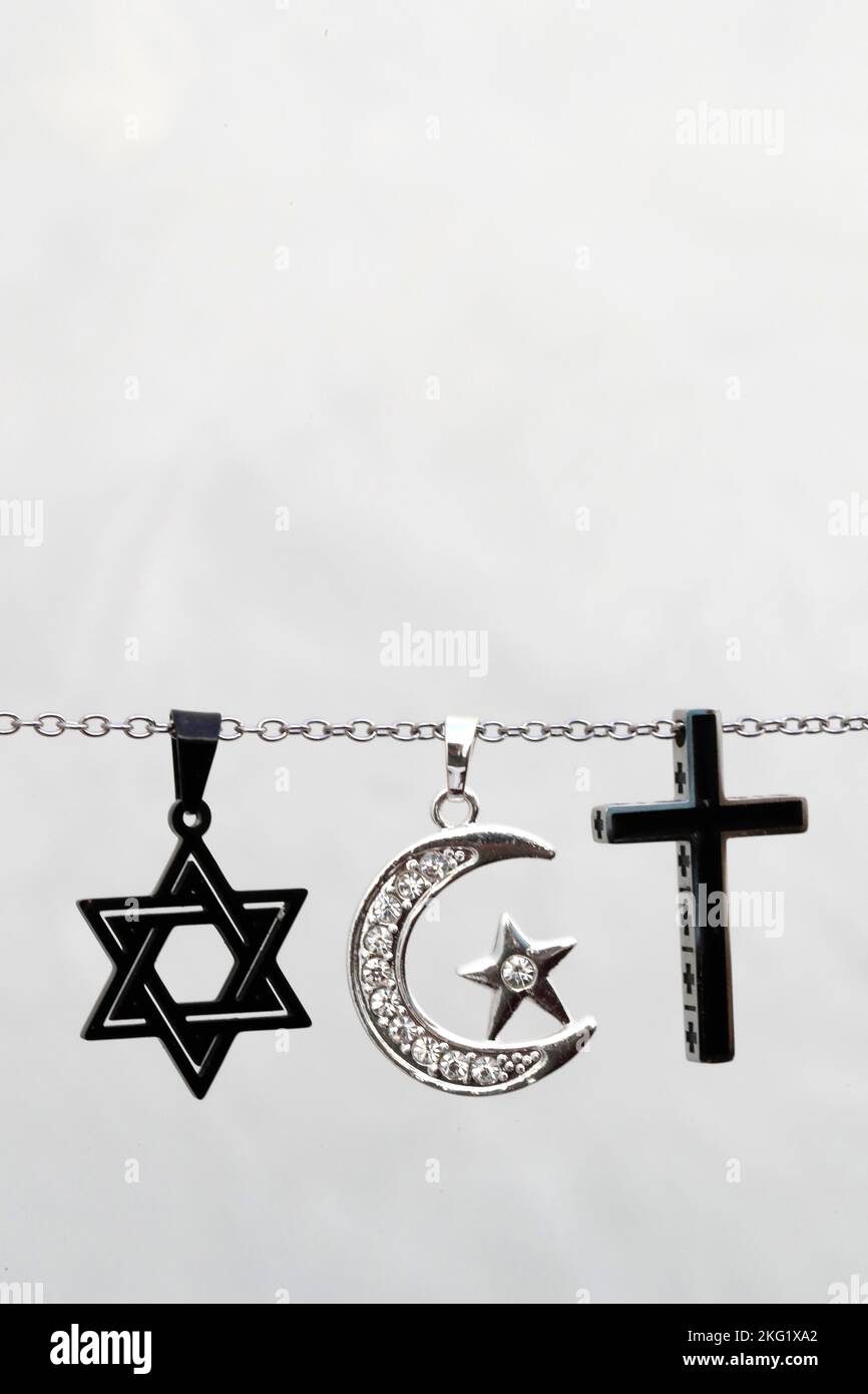 Christianity, Islam, Judaism 3 monotheistic religions. Jewish Star ...