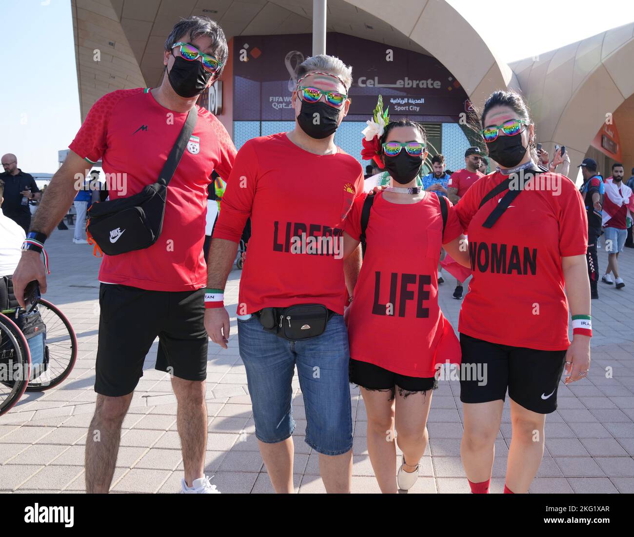 Iran fan's in Qatar, during the FIFA World Cup 2022. Picture date ...