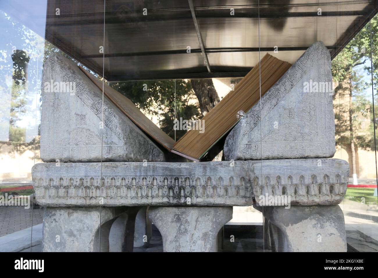 Giant Quran Stone, Bibi Khanym Mosque, Karimov Street, Historic centre ...