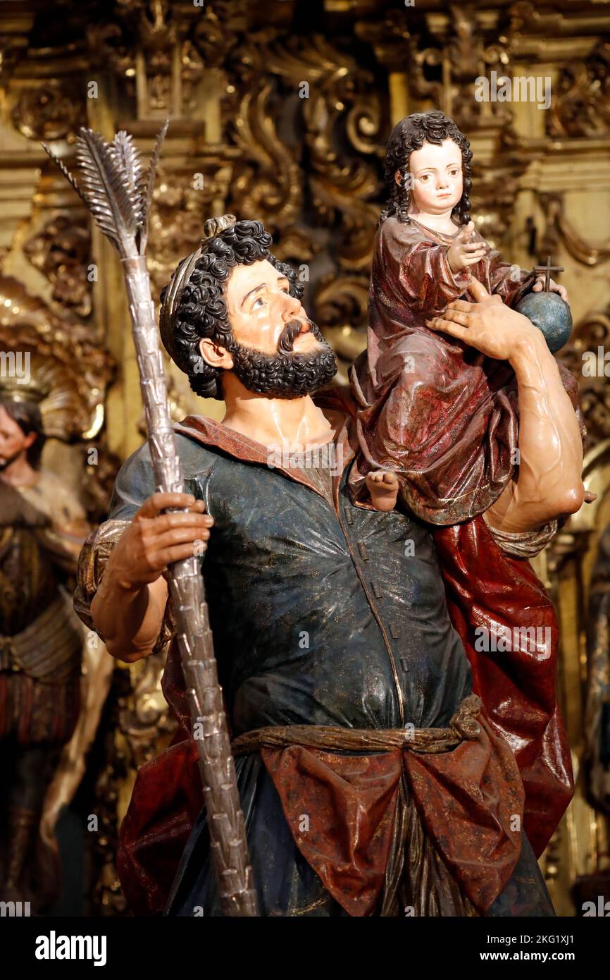 Church Of San Esteban (Iglesia De San Esteban). Saint Christopher is ...