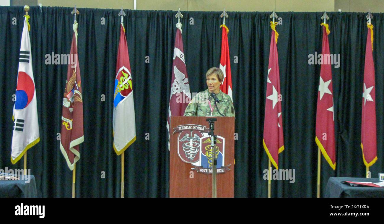 18th Medical Command Commanding General, Brig. Gen. (P) Paula Lodi as ...
