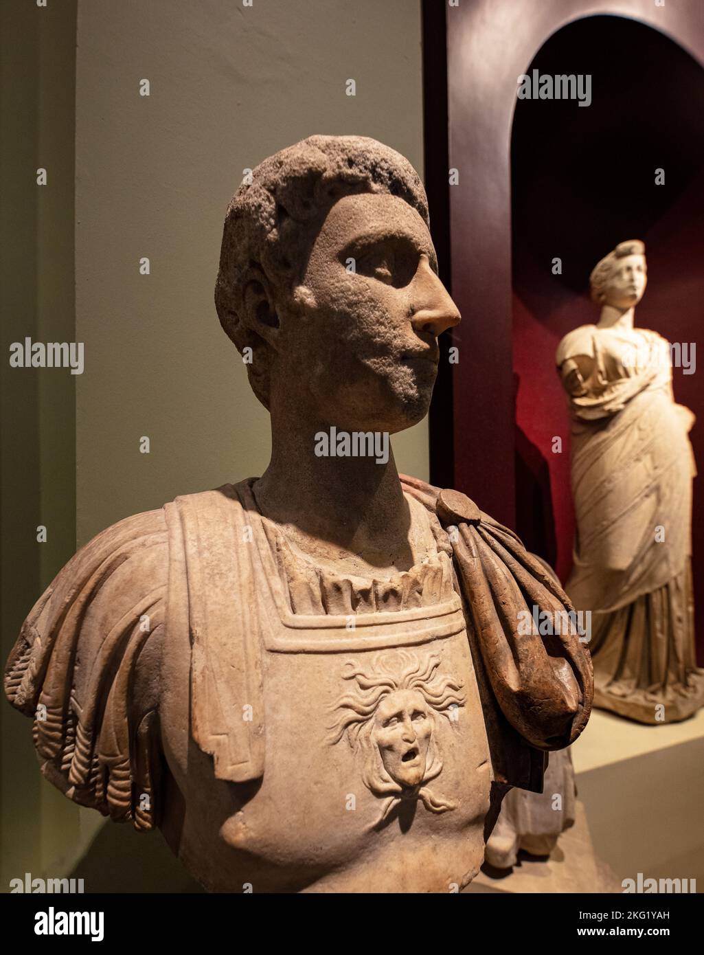 Interior of the Ashmolean Museum in Oxford; the gallery of Greek and ...