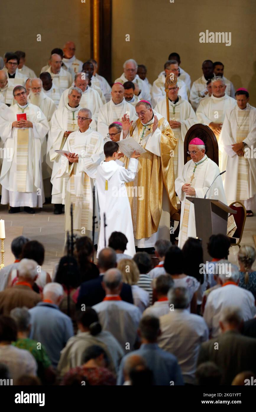 Saint Maurice church. The installation Mass of Bishop Yves Le Saux ...
