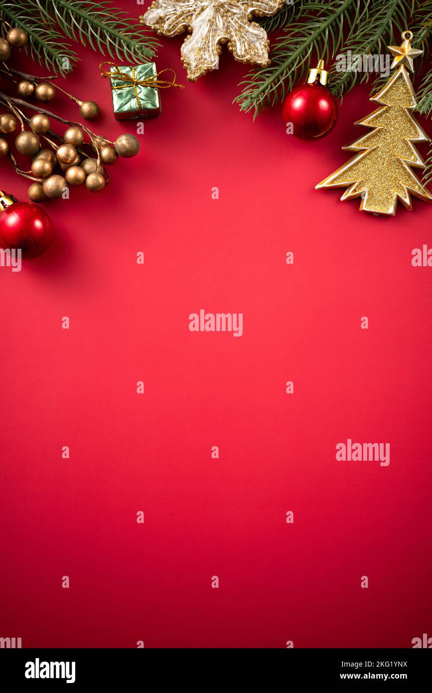 Christmas background design concept, holiday decoration ornament ...