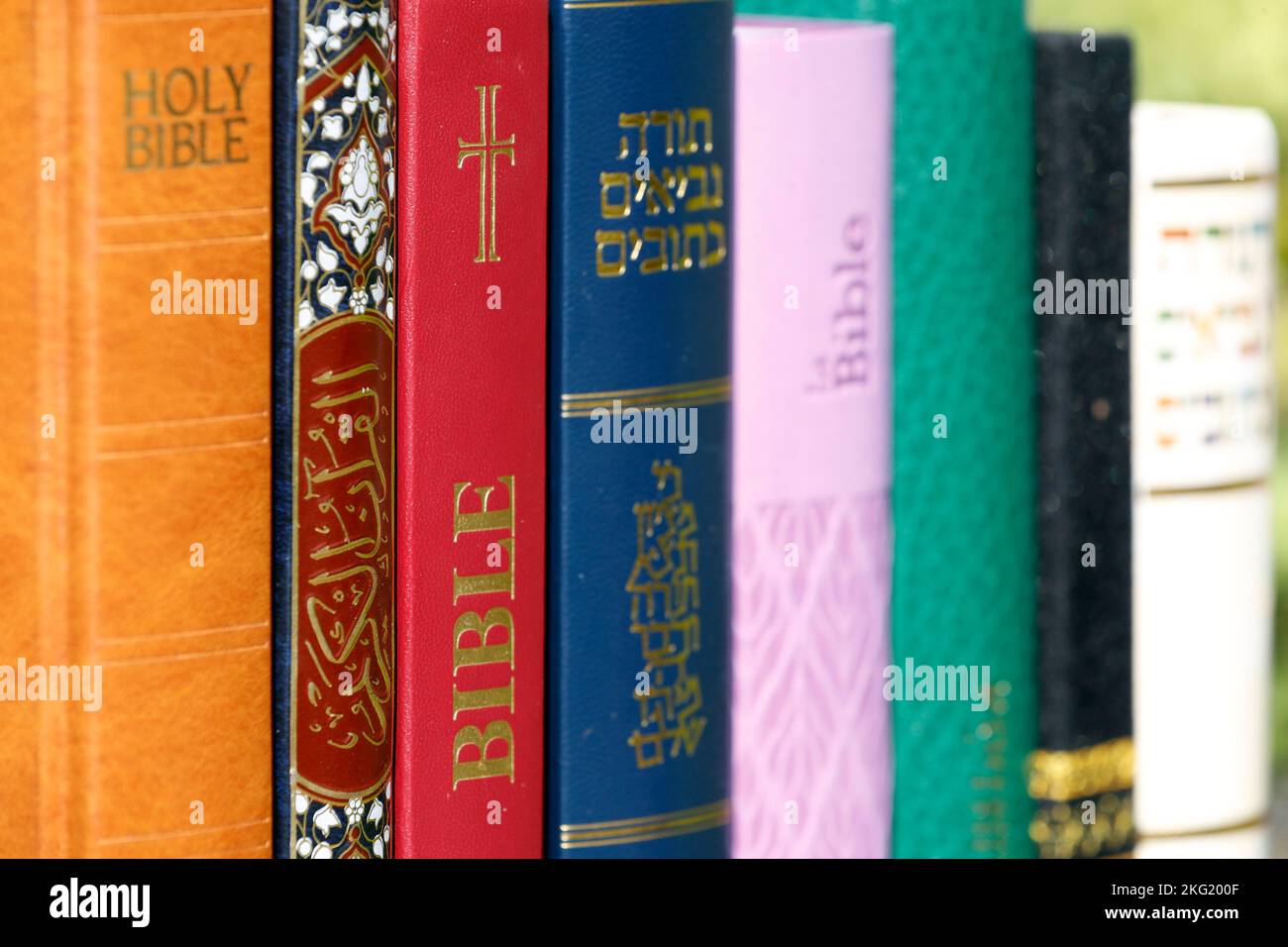 Religious books : Quran, Bible and Torah. Christianity, Islam, Judaism ...