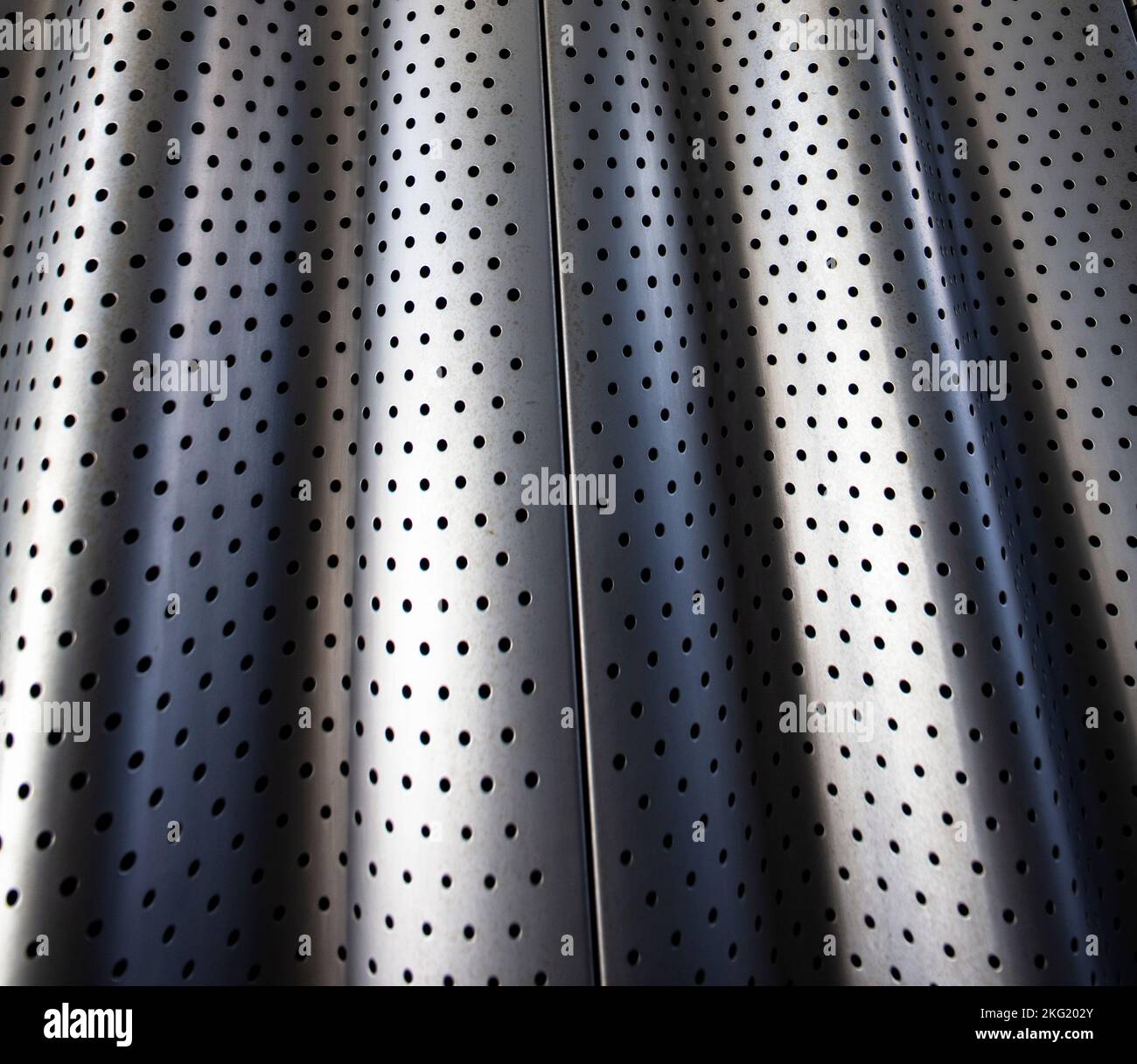 Perforated steel walls in underpass off Tottenham Court Road, London ...