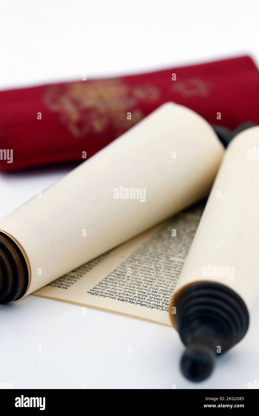 Small Torah scrolls. Symbol of Jewish identity and Judaism Stock Photo ...