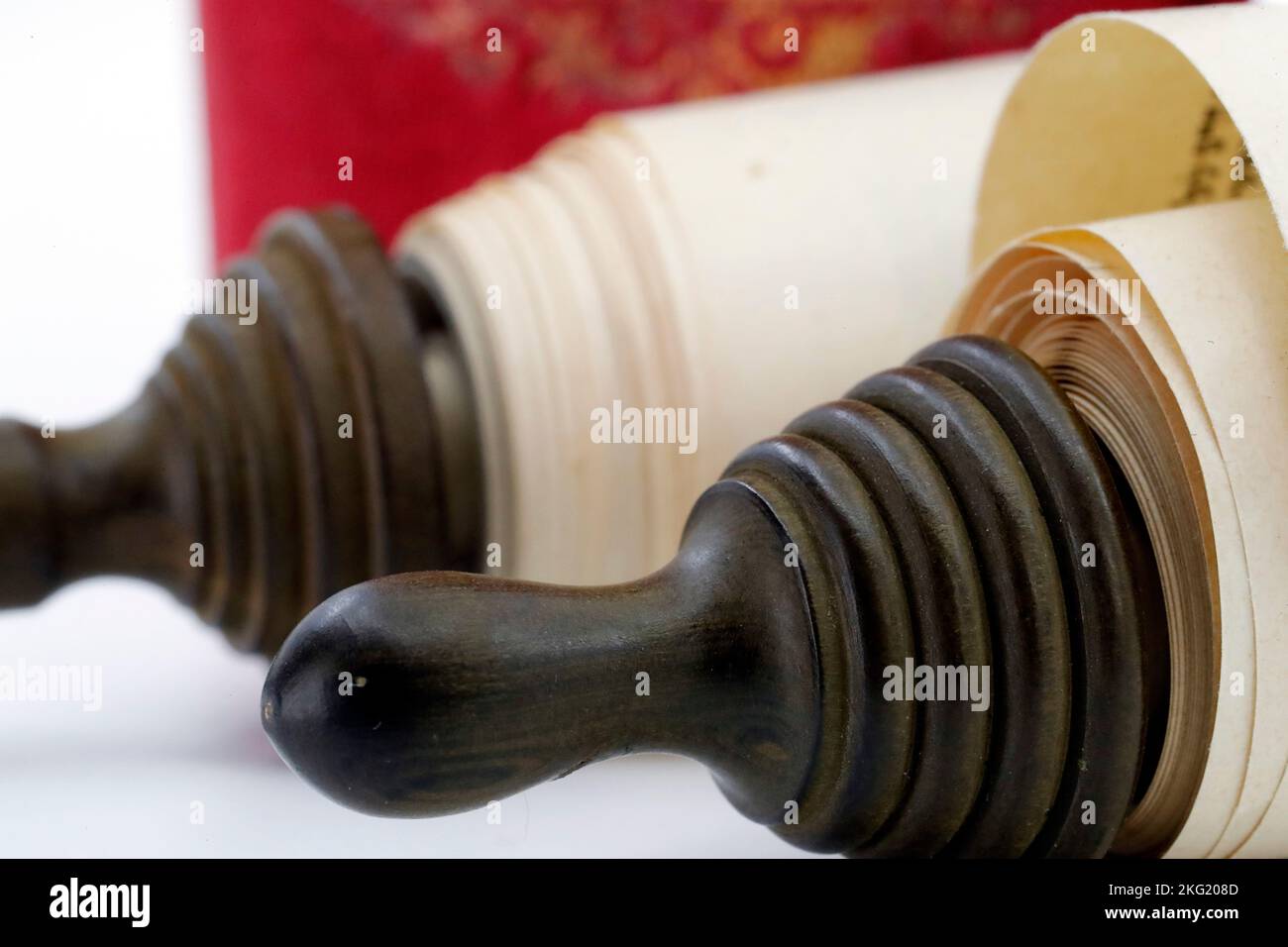 Small Torah scrolls. Symbol of Jewish identity and Judaism Stock Photo ...