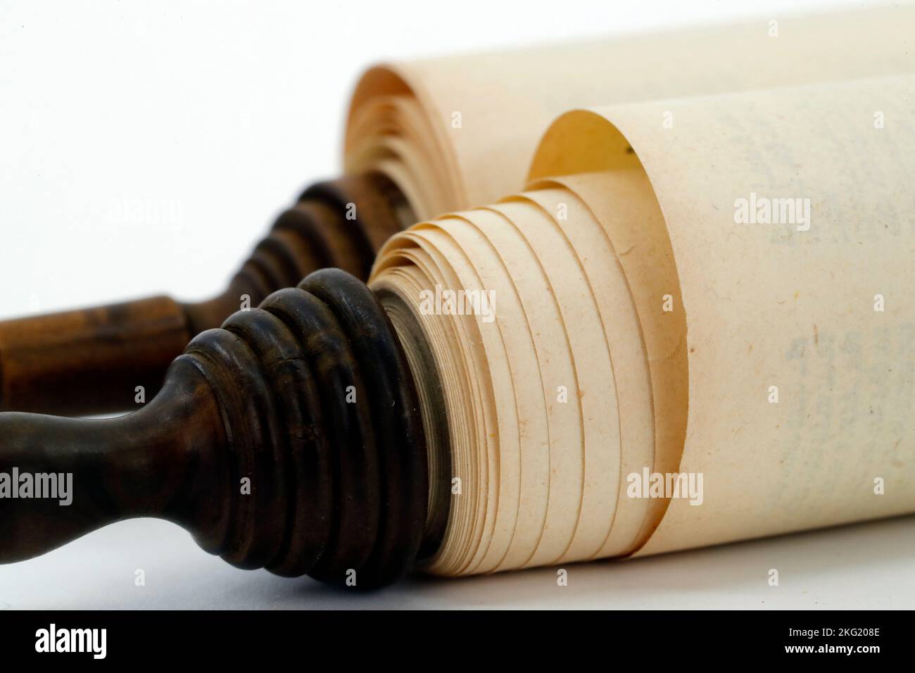 Small Torah scrolls. Symbol of Jewish identity and Judaism Stock Photo ...