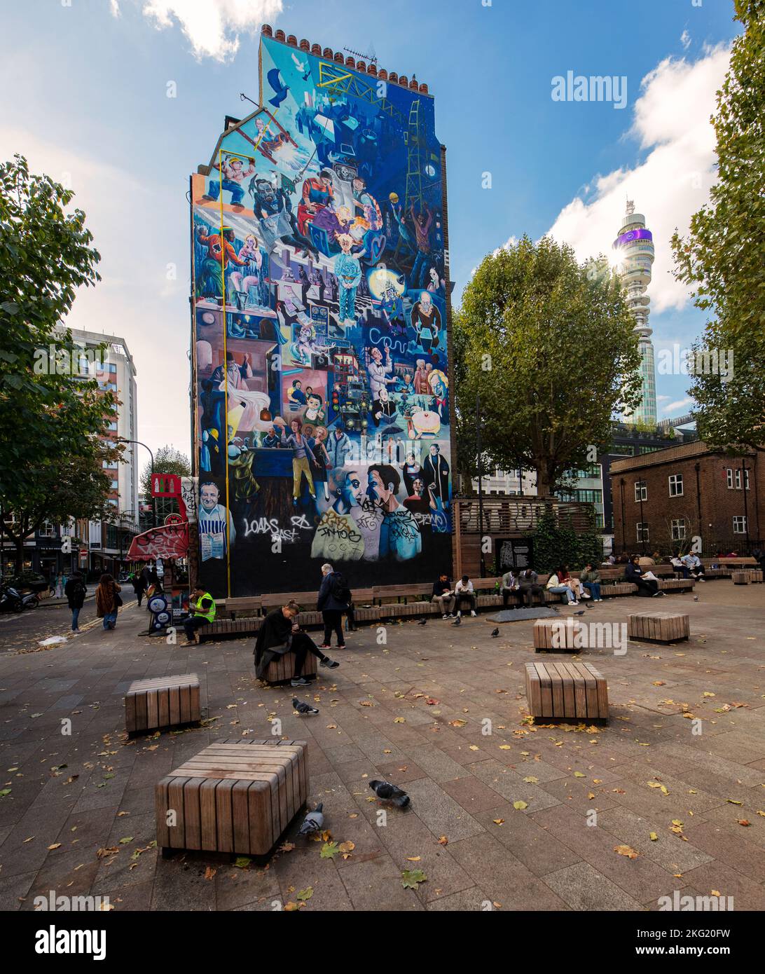 Tottenham Court Road, a popular central shopping thoroughfare in London ...