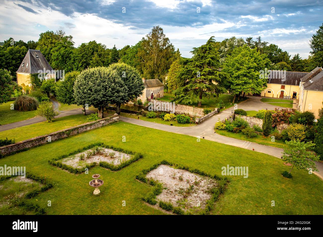 Castle garden in Sarthe, France Stock Photo - Alamy