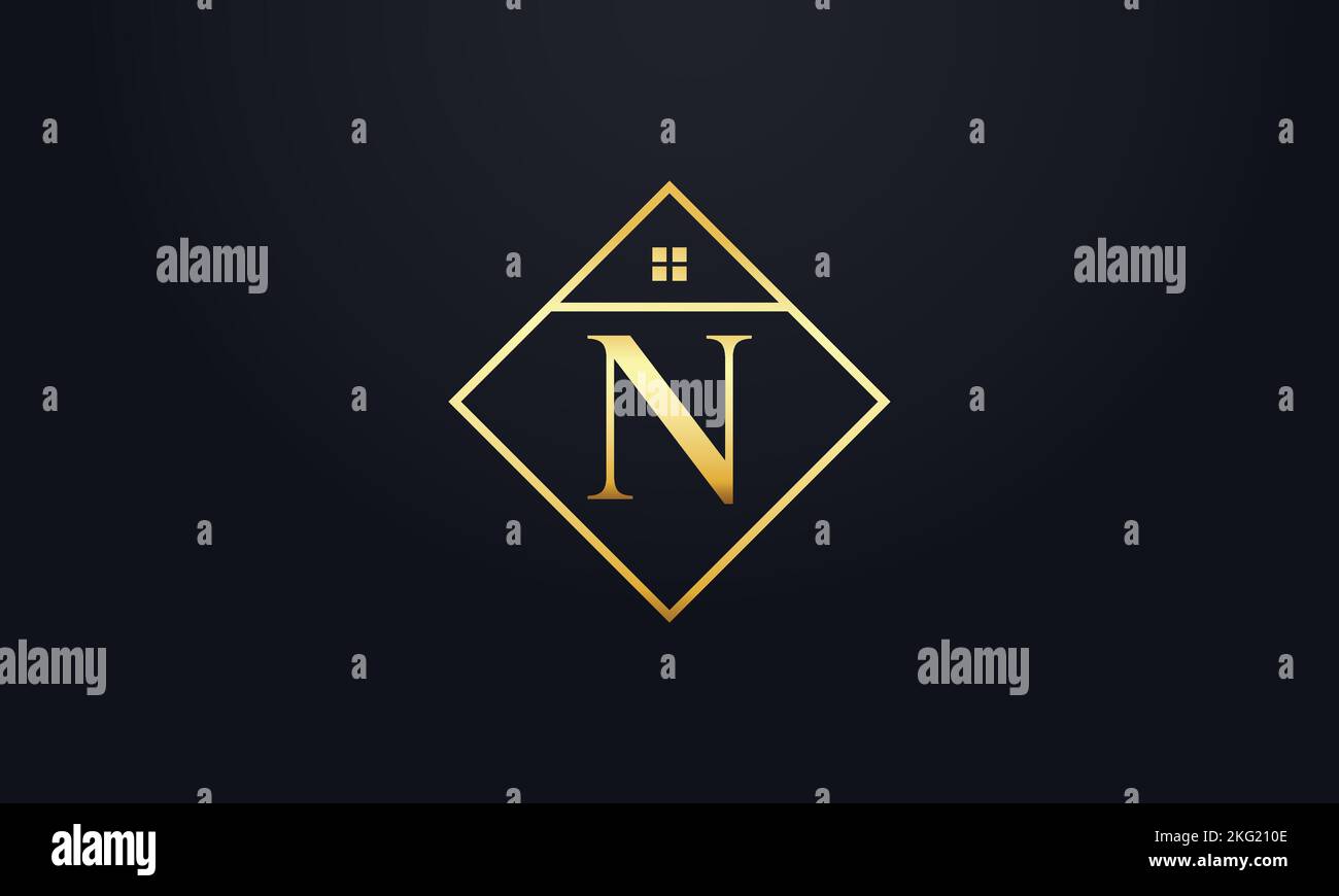 Real estate house monogram logo hi-res stock photography and images - Alamy