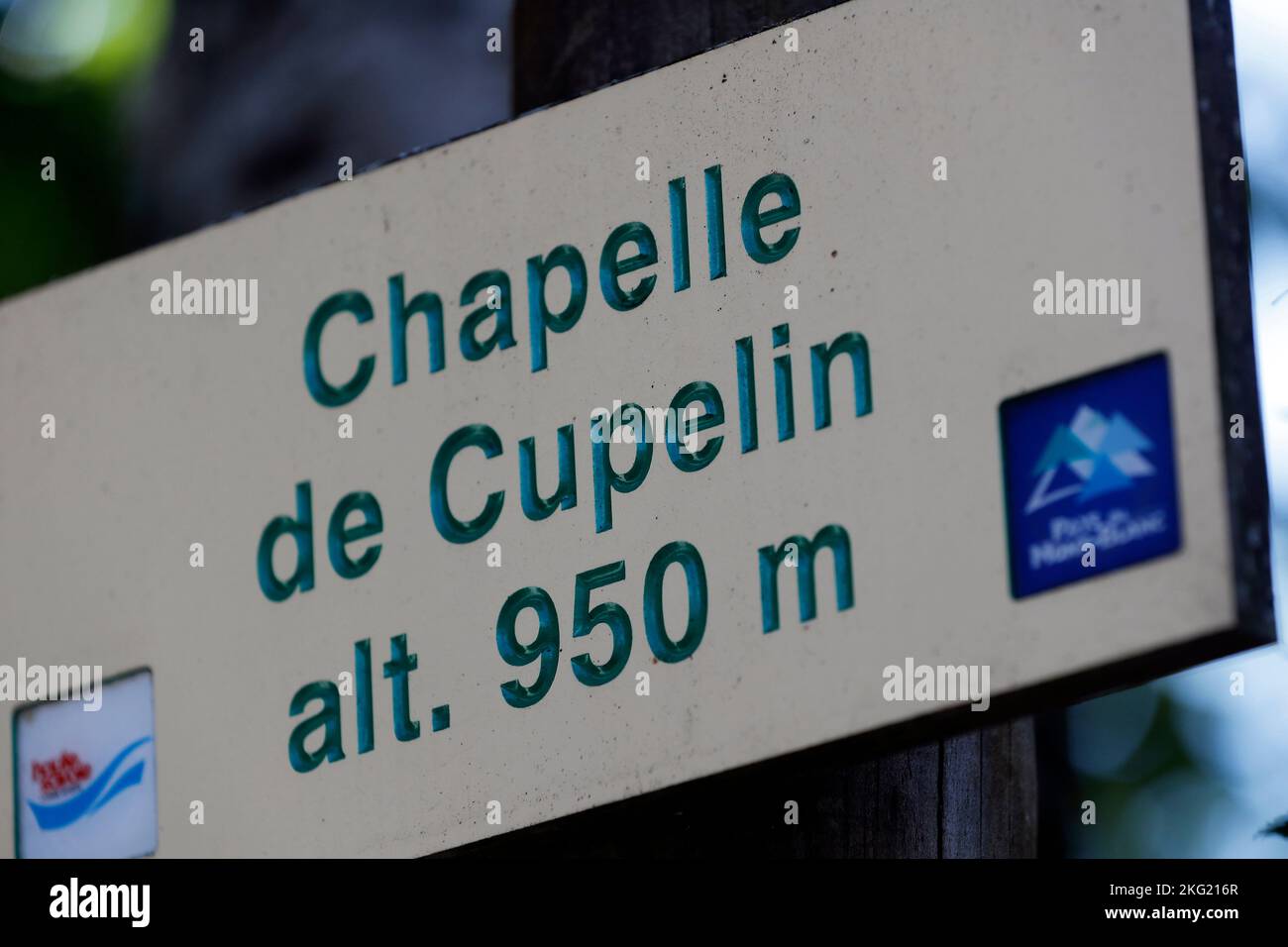Cupelin baroque chapel sign. France Stock Photo - Alamy