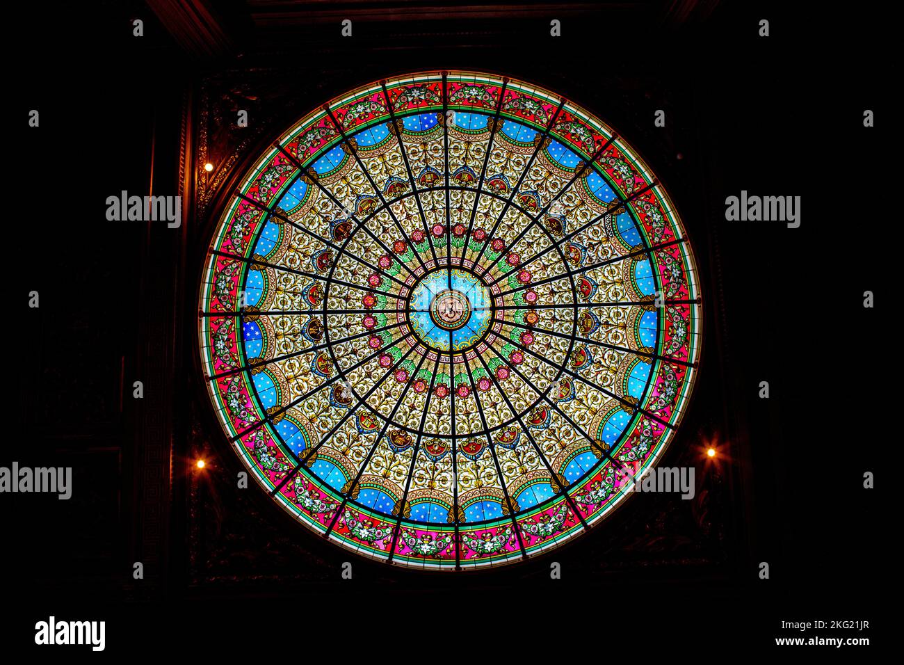 Rose window in Saint Philippe du Roule catholic church, Paris Stock ...