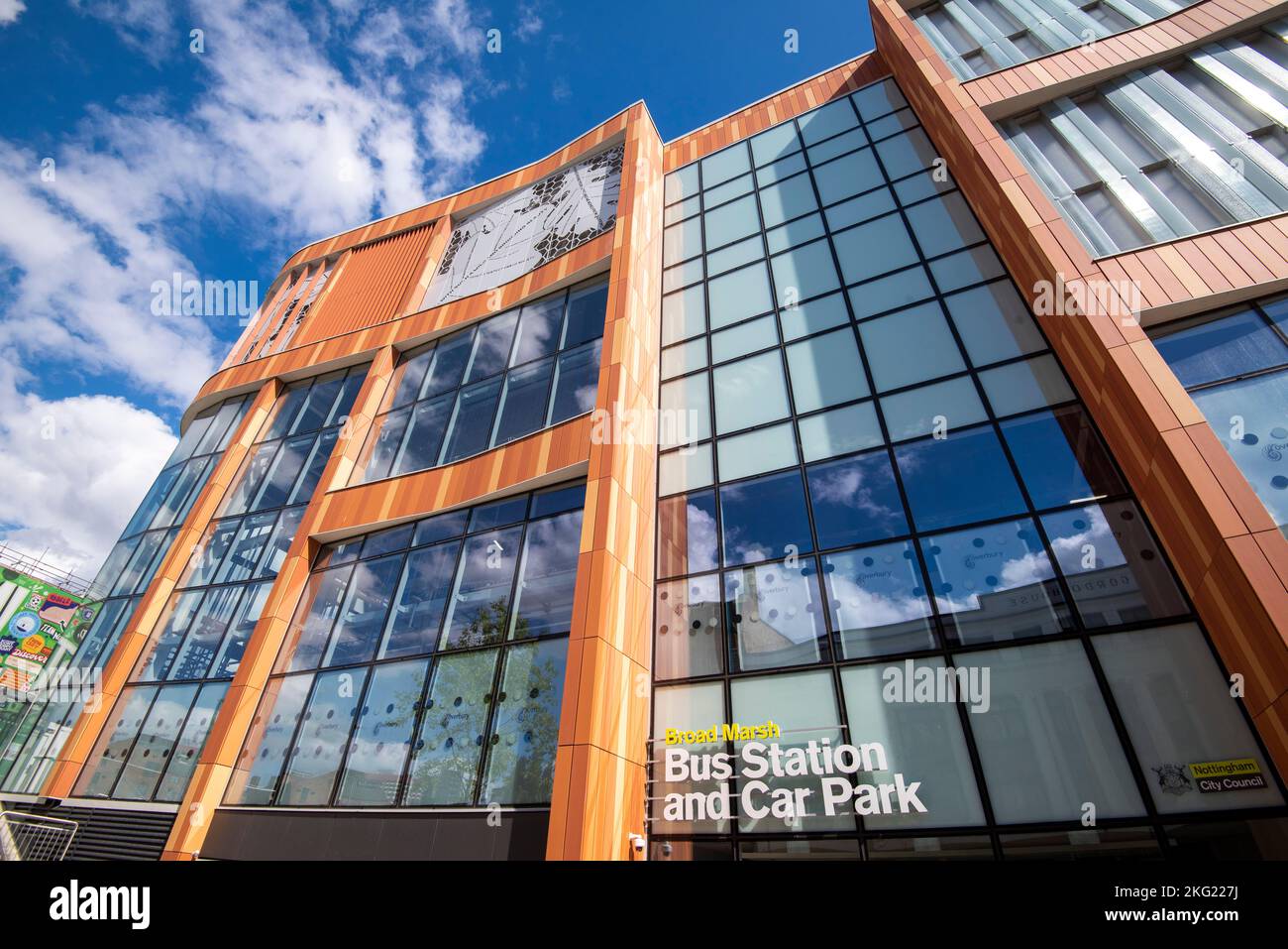 The new Broad Marsh Bus Station and Car Park on the South Side of ...