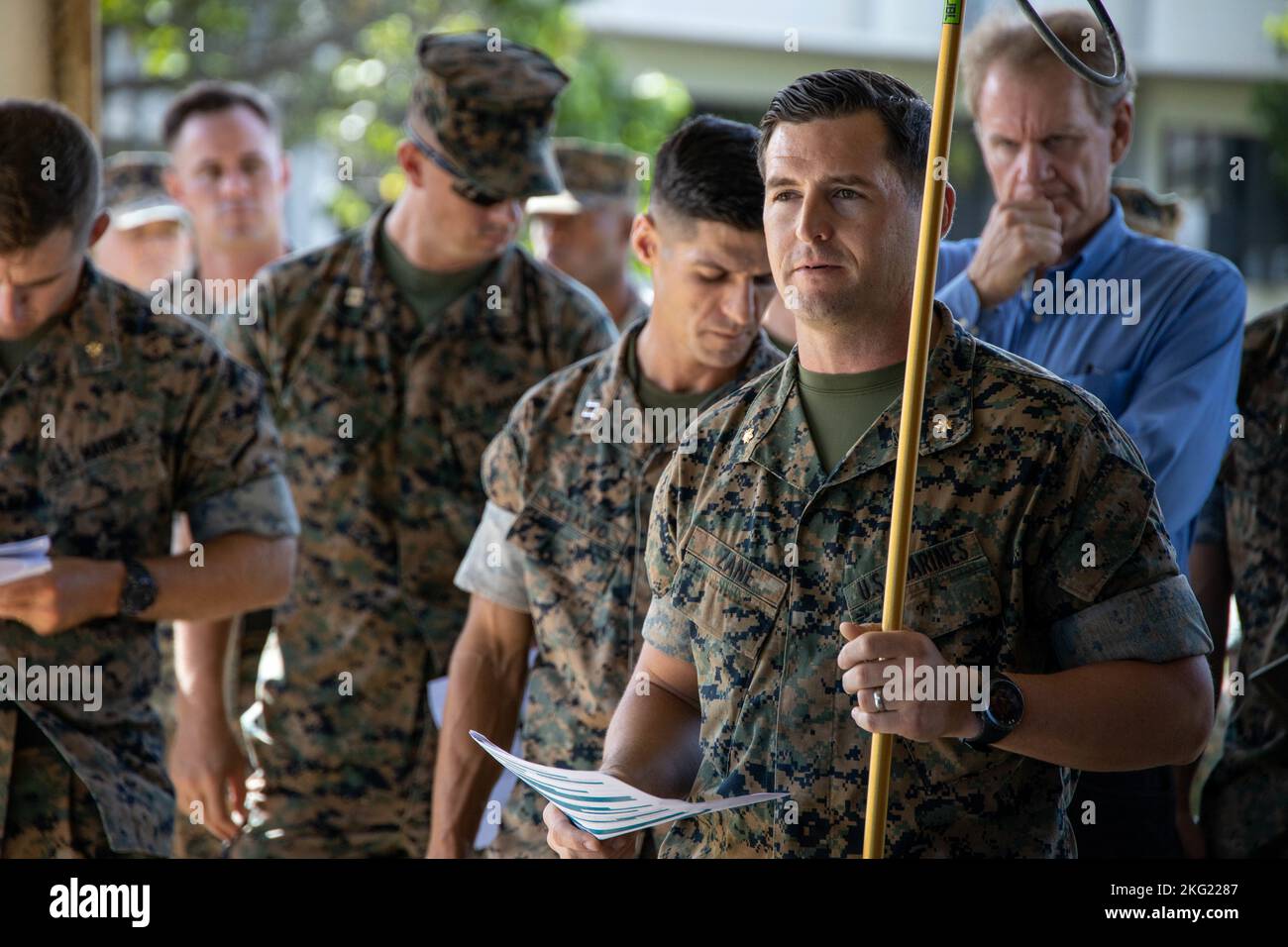 U.S. Marine Corps Maj. Joshua Zane, intelligence officer with 3d Marine ...