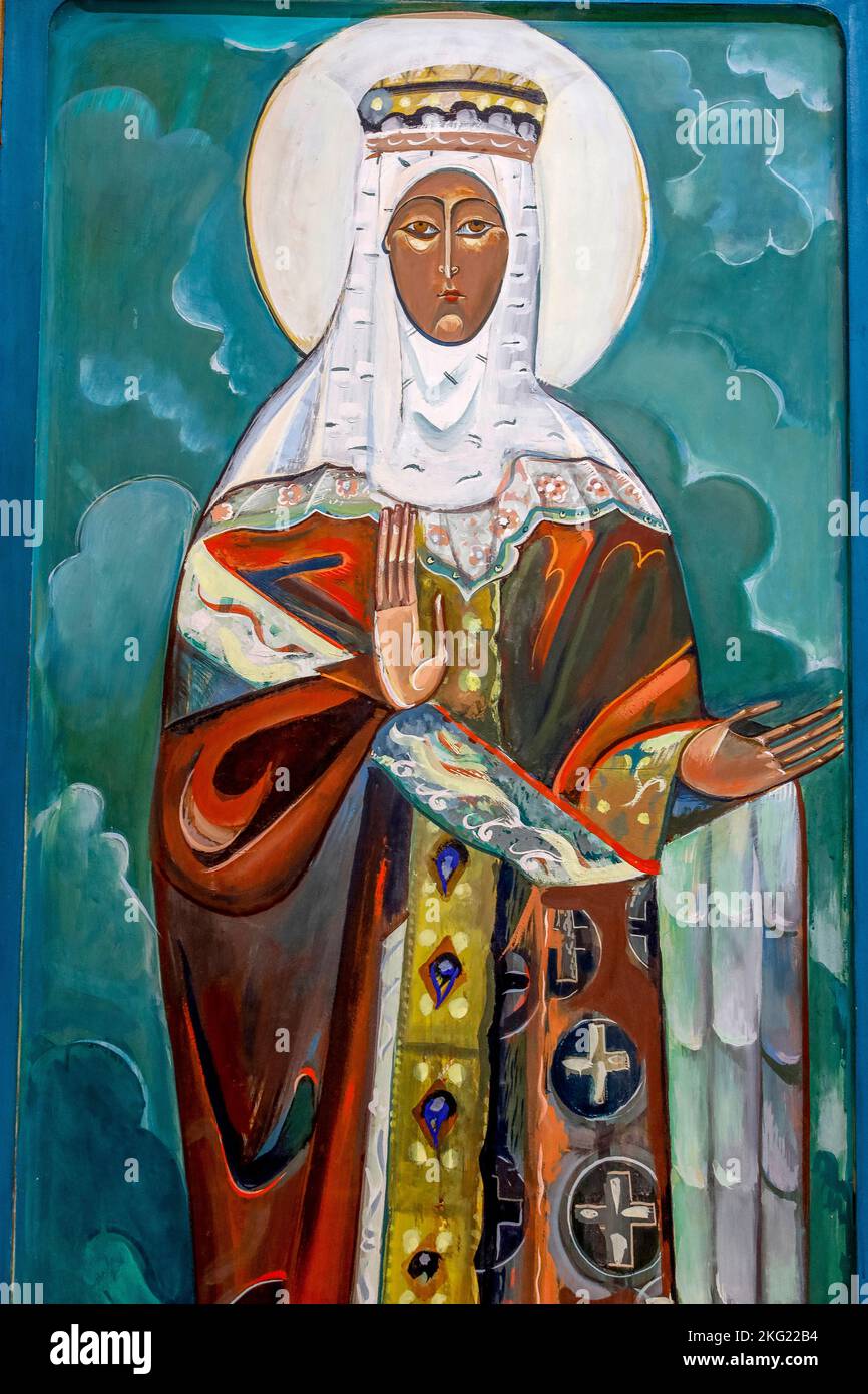 St. Olga icon in Saint Volodymyr Greek catholic Ukrainian cathedral ...