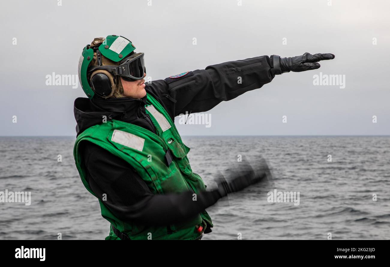 BALTIC SEA (Oct. 24, 2022) Aviation Structural Mechanic Airman Aiden ...