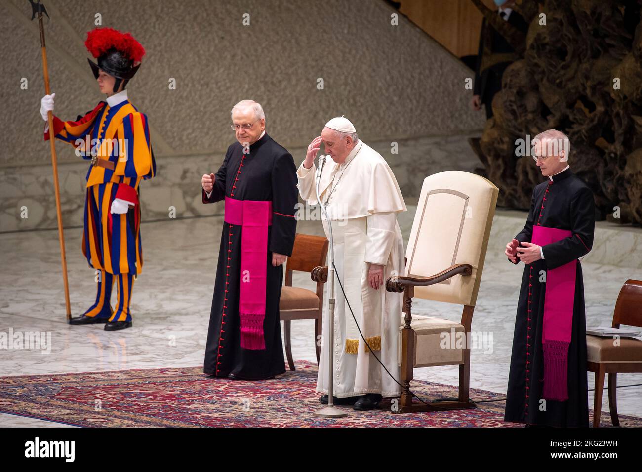 Pope Francis during his weekly general audience in Paul VI hall at the ...