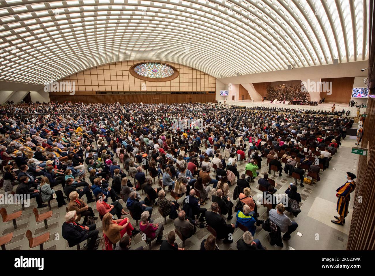 Pope Francis during his weekly general audience in Paul VI hall ...