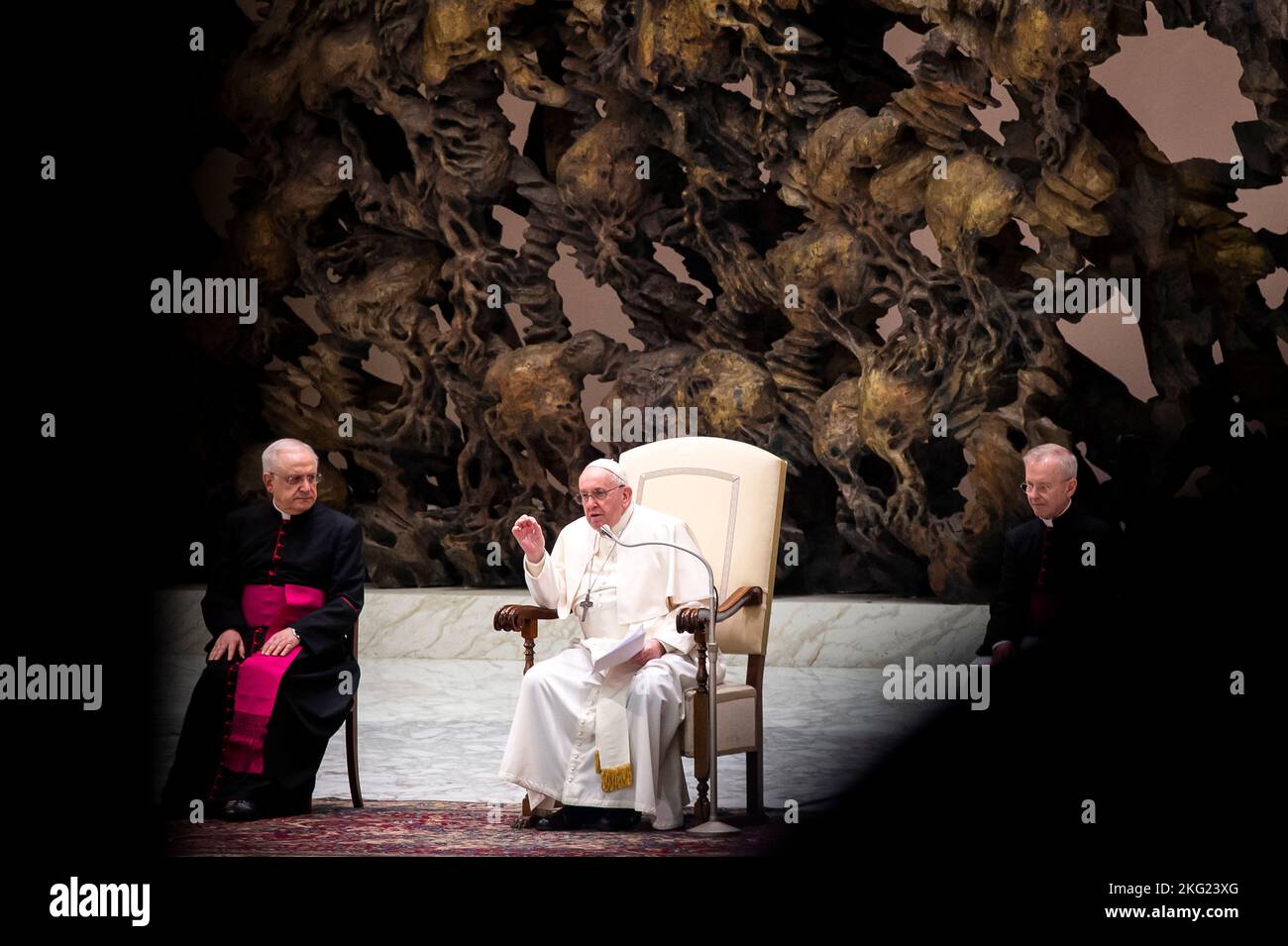 Pope Francis during his weekly general audience in Paul VI hall at the ...