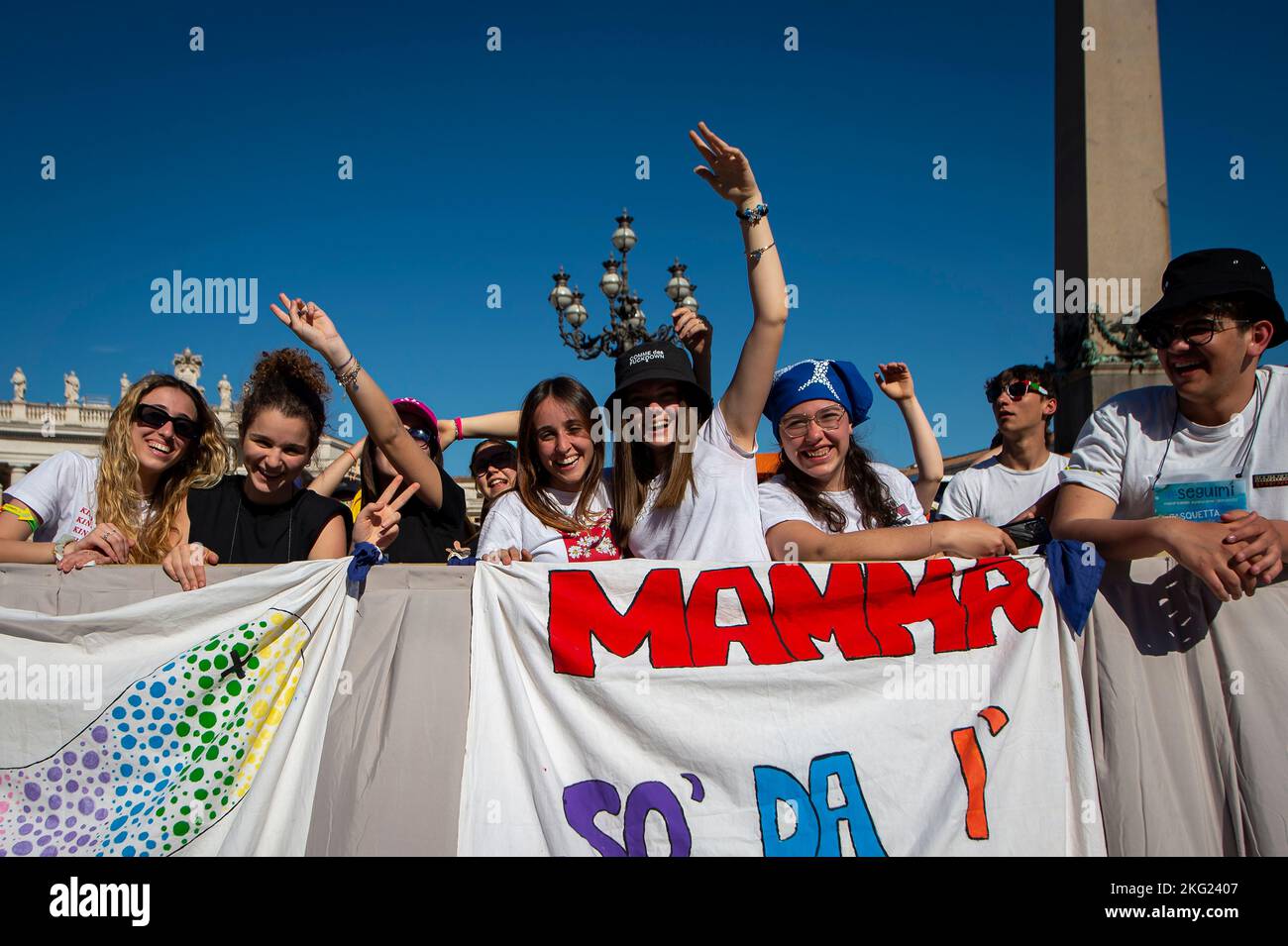 Pope Francis during the Pilgrimage of Italian teenagers in St. Peter's ...