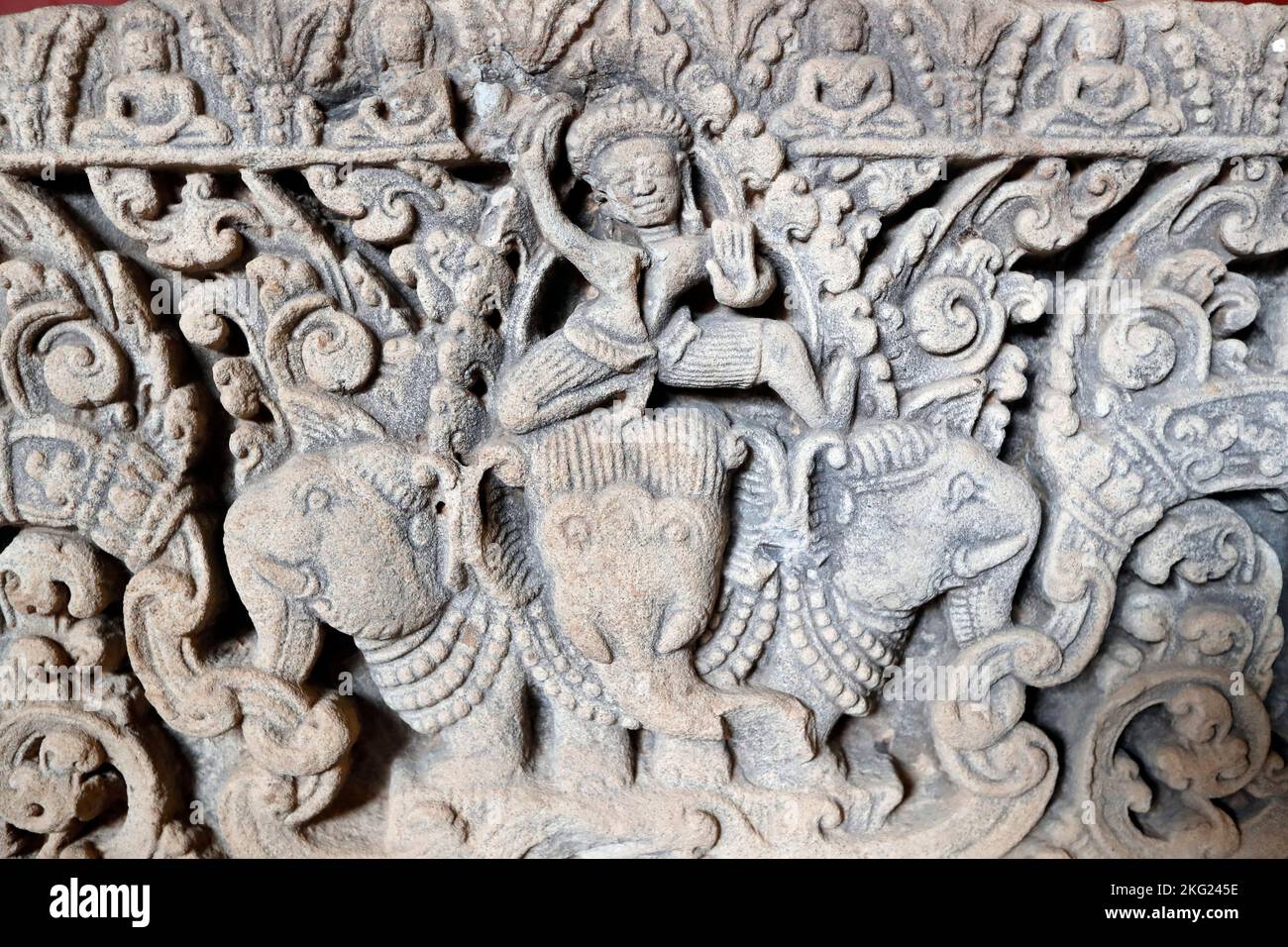 National Museum. Lintel. Angkor period, Bakheng style. 10 th century ...