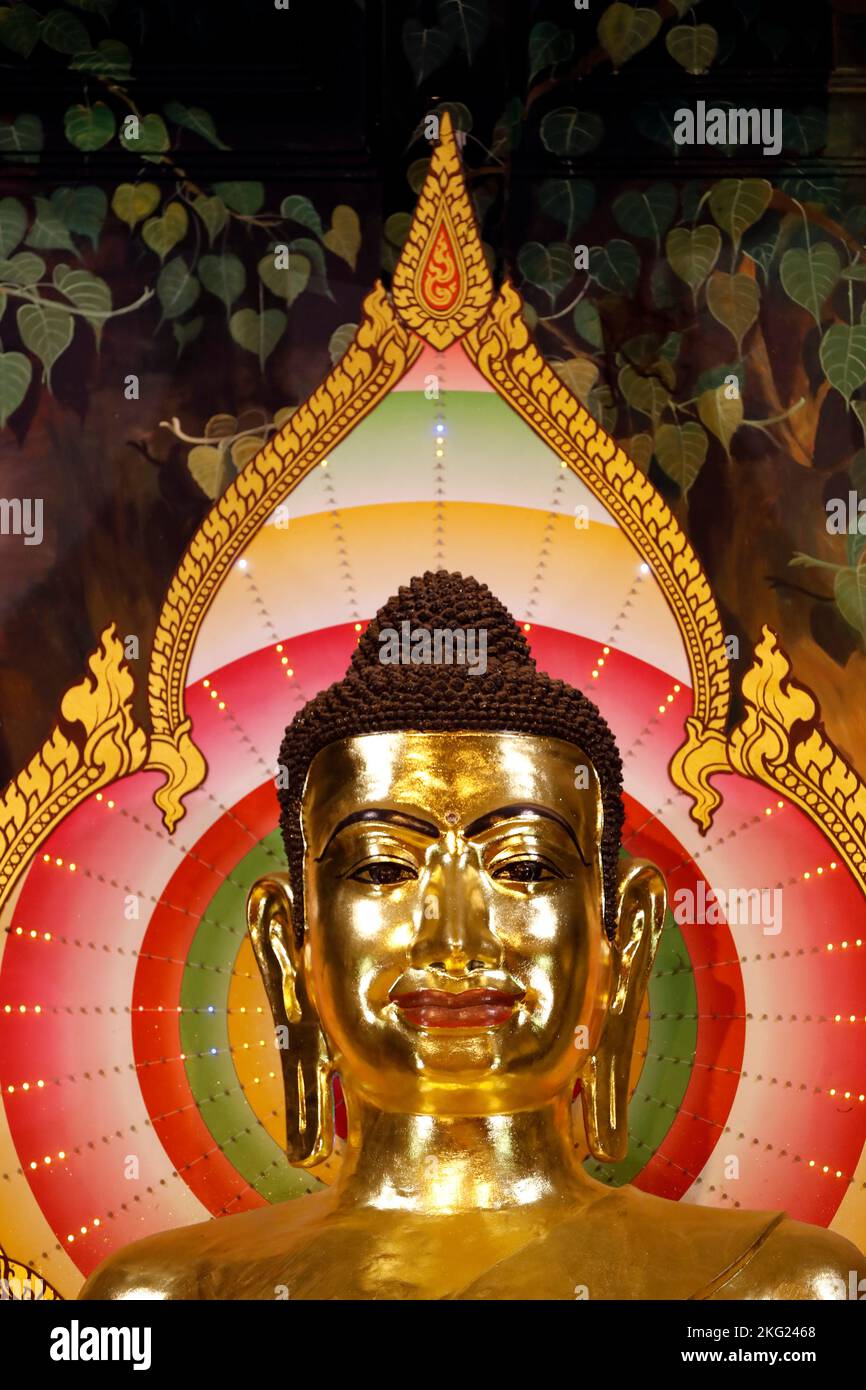 Wat Botum temple. Golden Buddha statue. Phnom Penh. Cambodia Stock ...