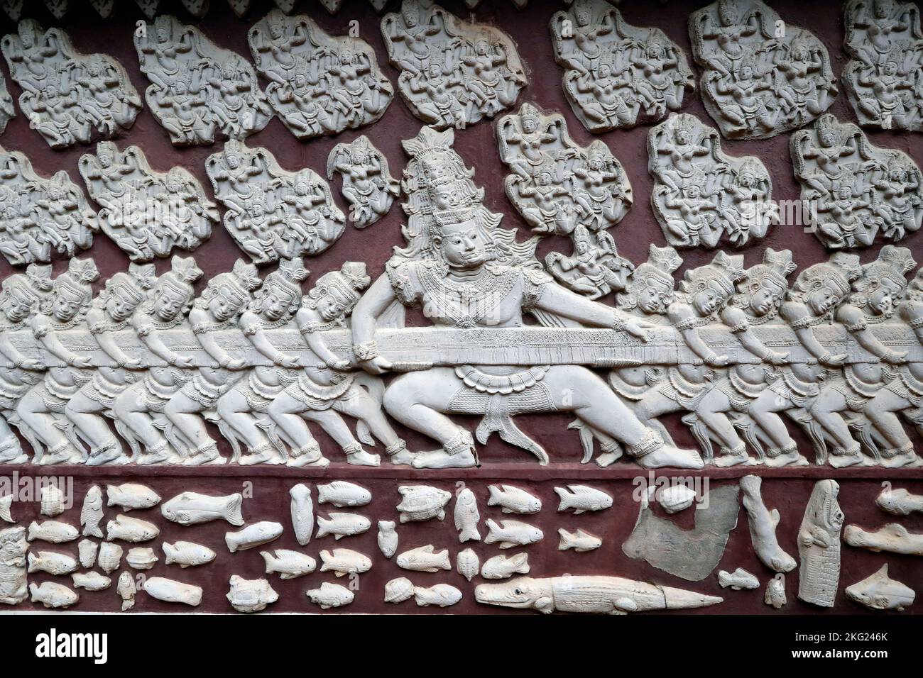 Wat Ounalom monastery. The Samudra Manthana ( churning of the ocean ...