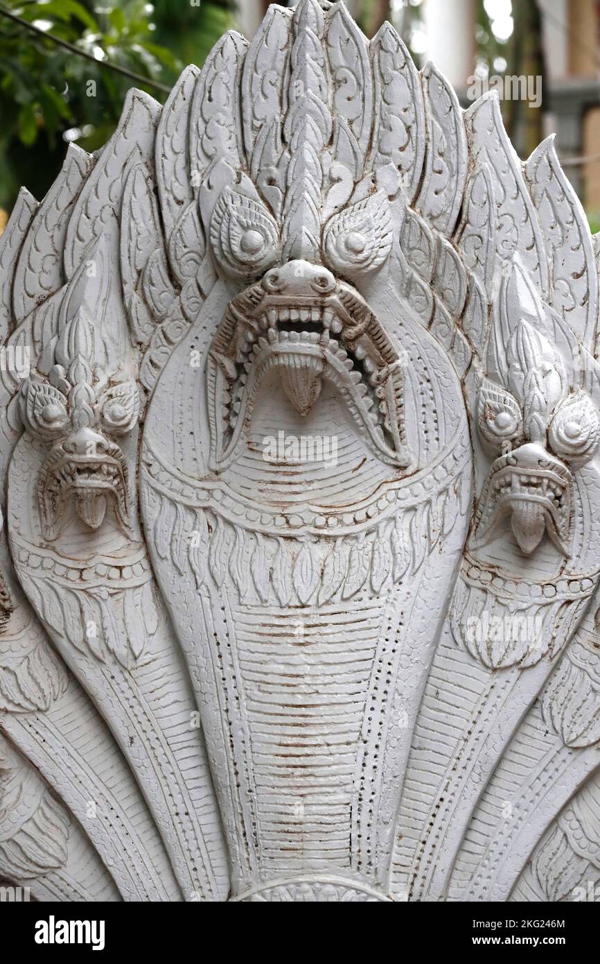 Wat Botum temple. Statue of snake god Naga. Phnom Penh. Cambodia Stock ...