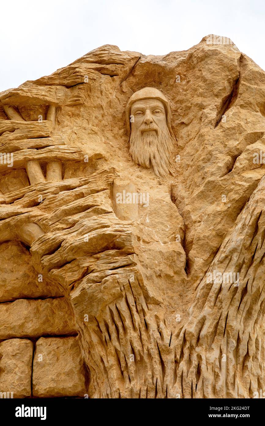 Saint Charbel relief in Bekaa Kafra, his native village in Lebanon ...