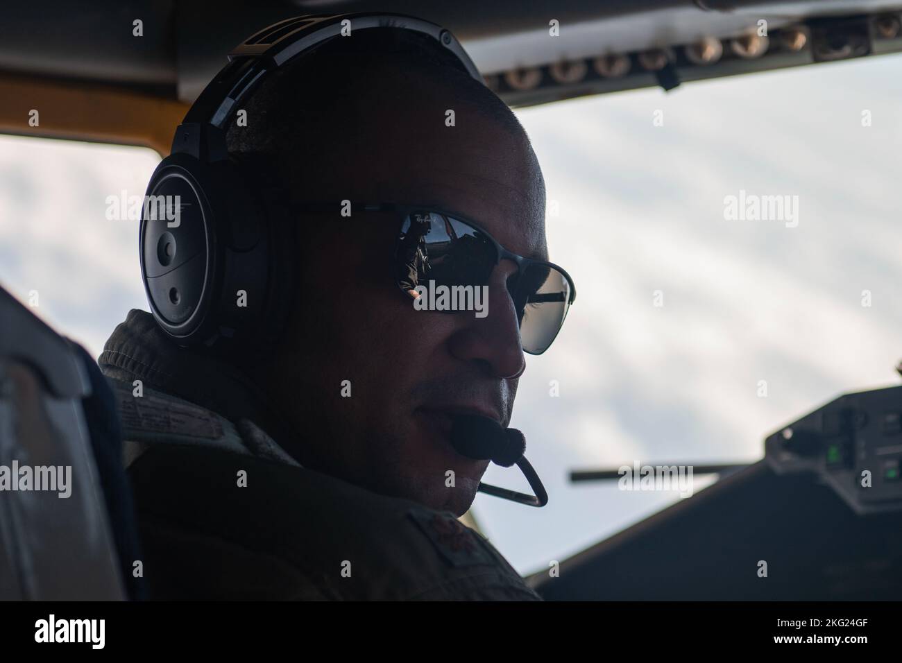 U.S. Air Force Maj. Michael Trott, 909th Air Refueling Squadron KC-135 ...
