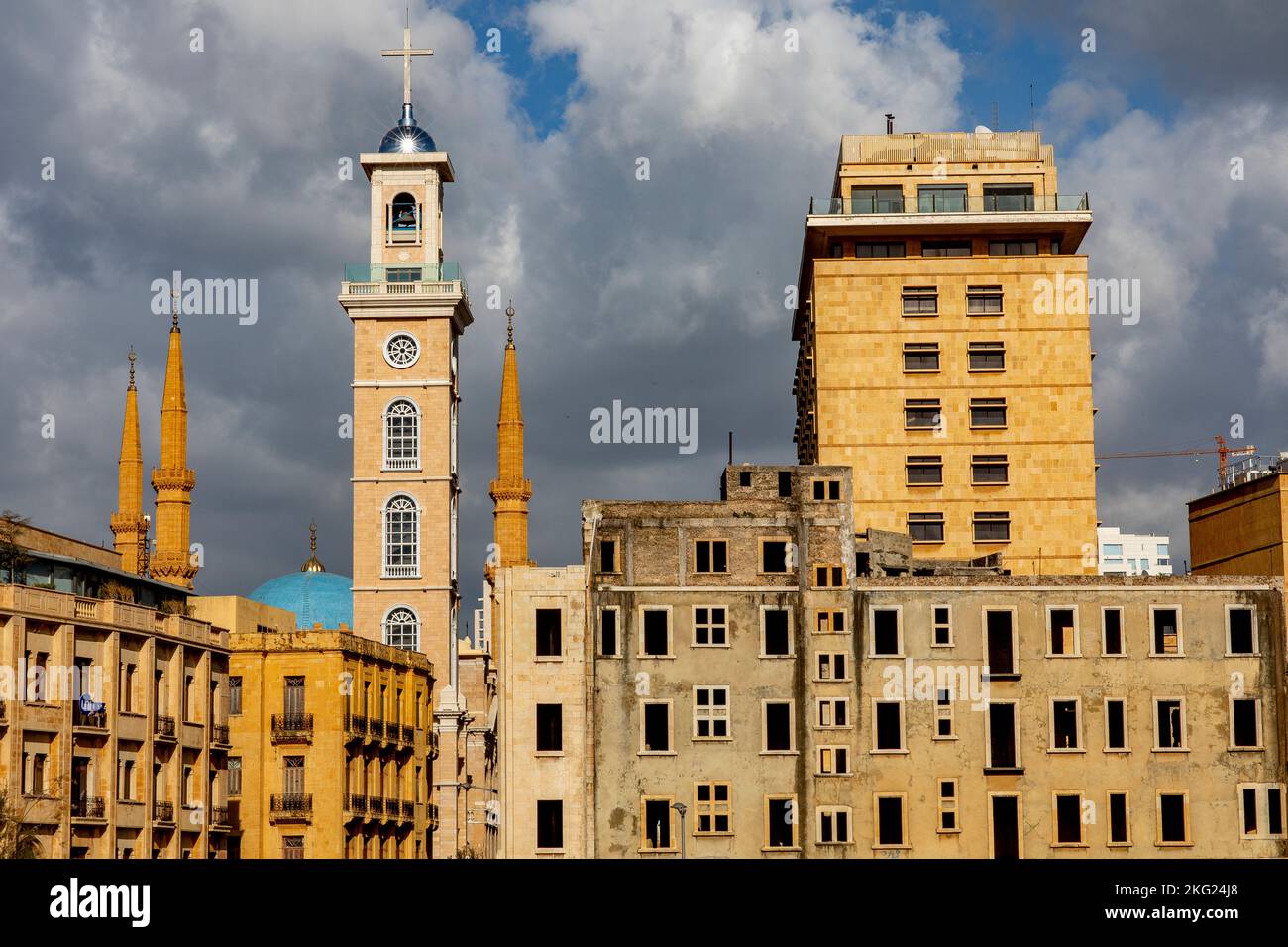 Saint george maronite cathedral spire hi-res stock photography and ...