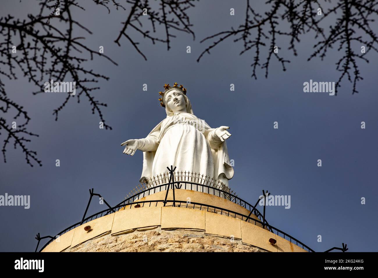 Our Lady of Lebanon statue, Harissa, Lebanon Stock Photo - Alamy