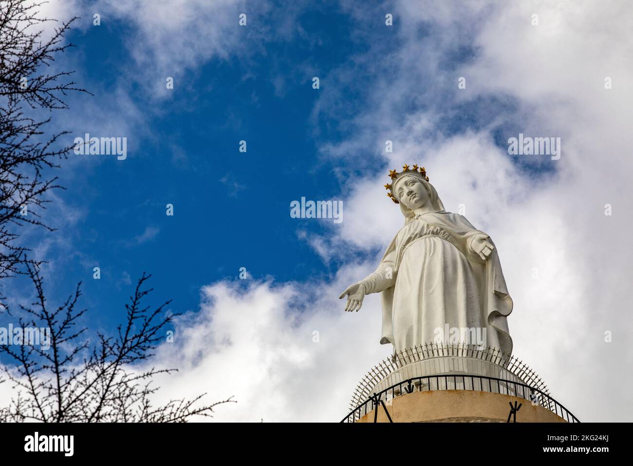 Our Lady of Lebanon statue, Harissa, Lebanon Stock Photo - Alamy