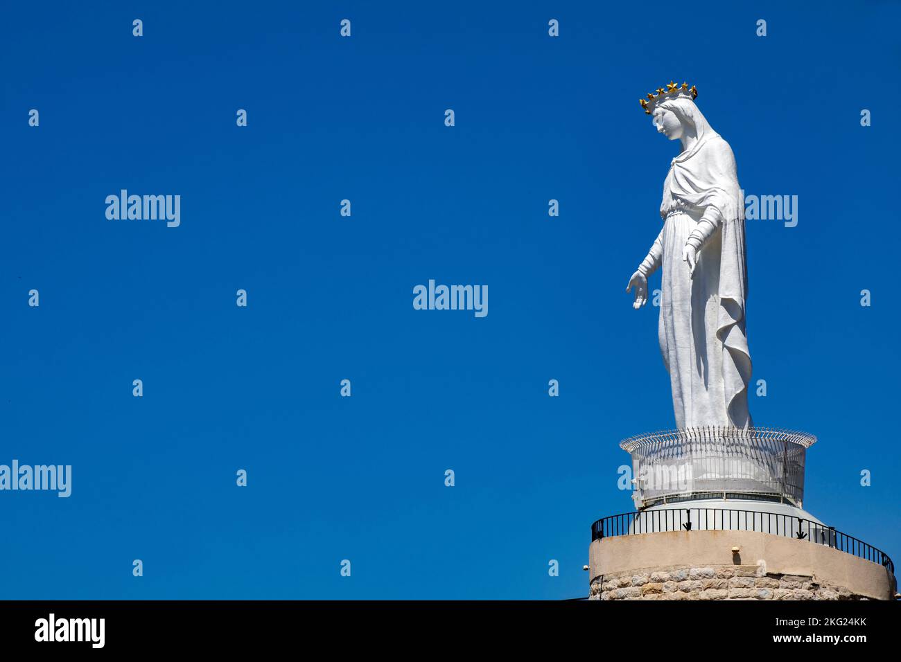 Our Lady of Lebanon statue, Harissa, Lebanon Stock Photo - Alamy