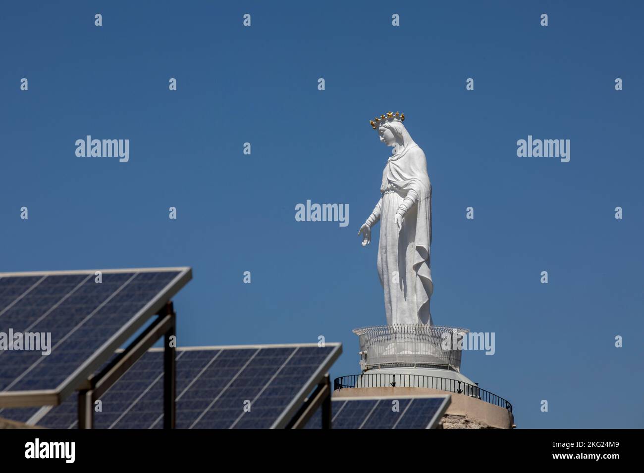 Our Lady of Lebanon statue, Harissa, Lebanon Stock Photo - Alamy