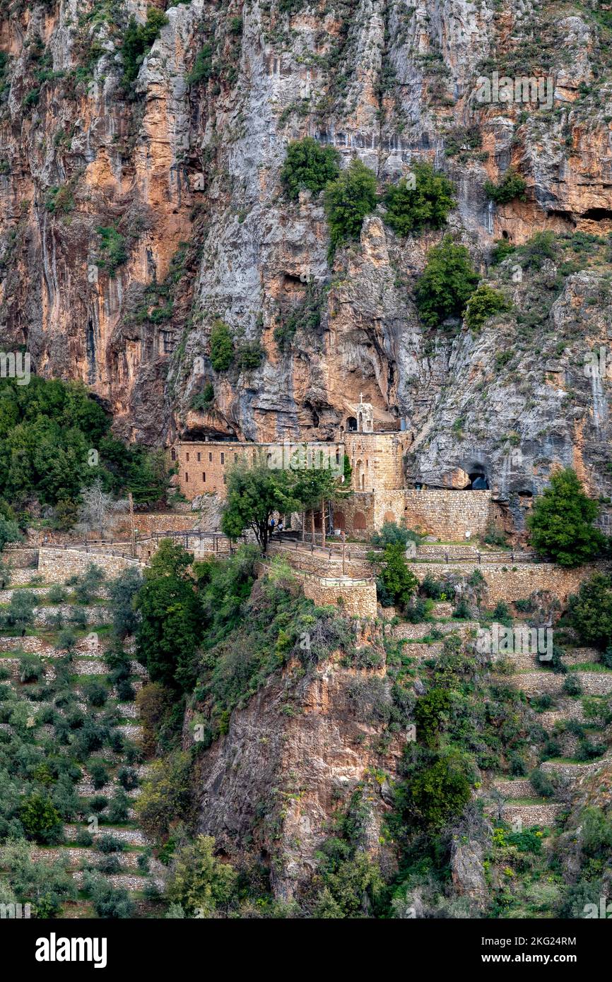 Mar Licha (Lichaa) monastery in the Qadisha (Kadisha) Holy Valley in ...