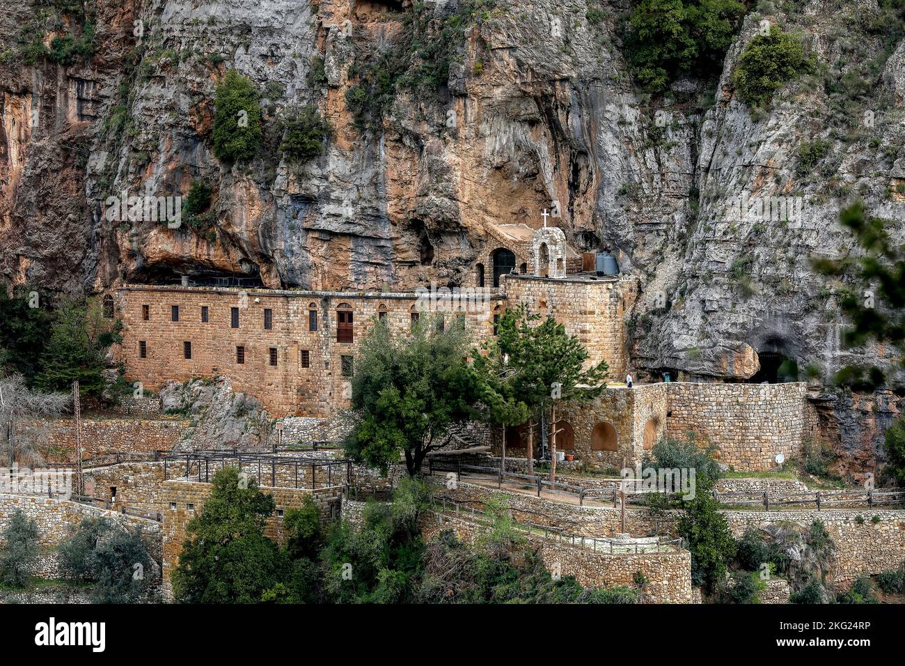 Mar Licha (Lichaa) monastery in the Qadisha (Kadisha) Holy Valley in ...