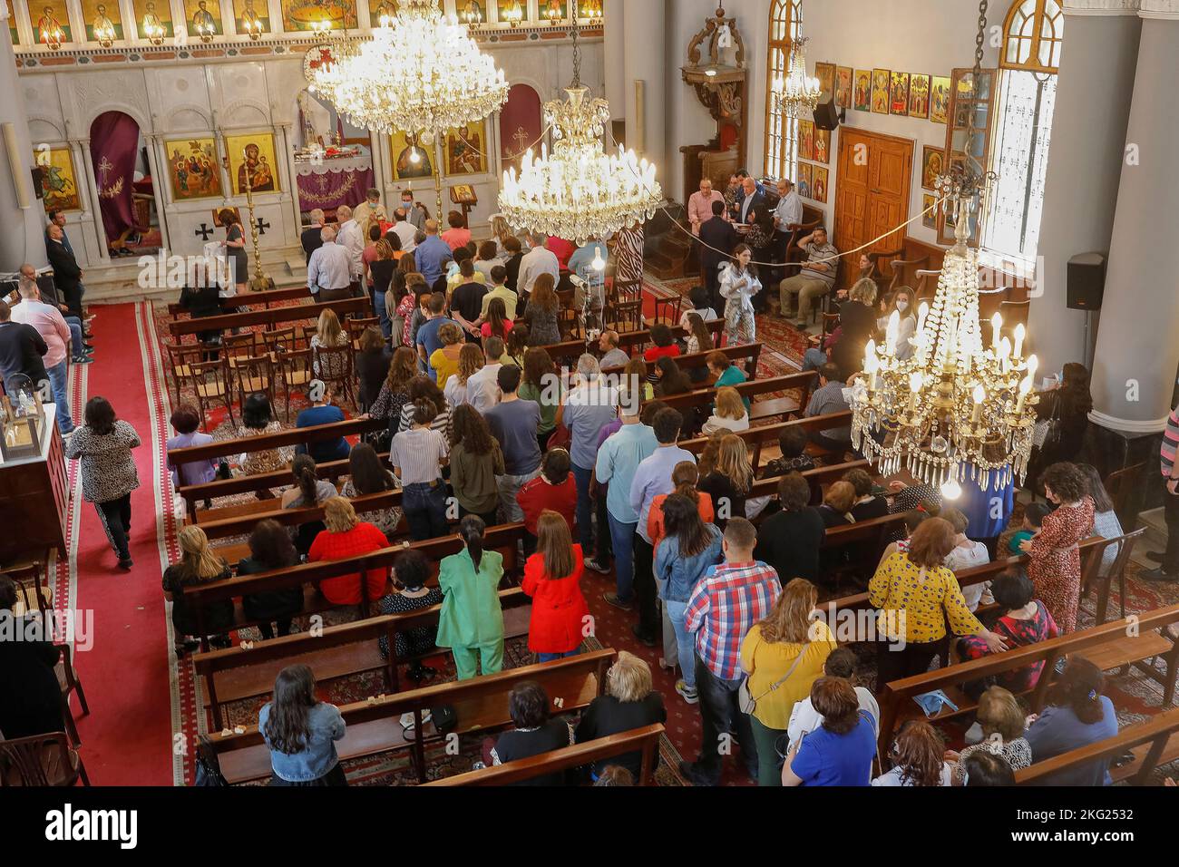 Easter week mass in Wadi El Chahrour El Suflah orthodox church, Lebanon ...