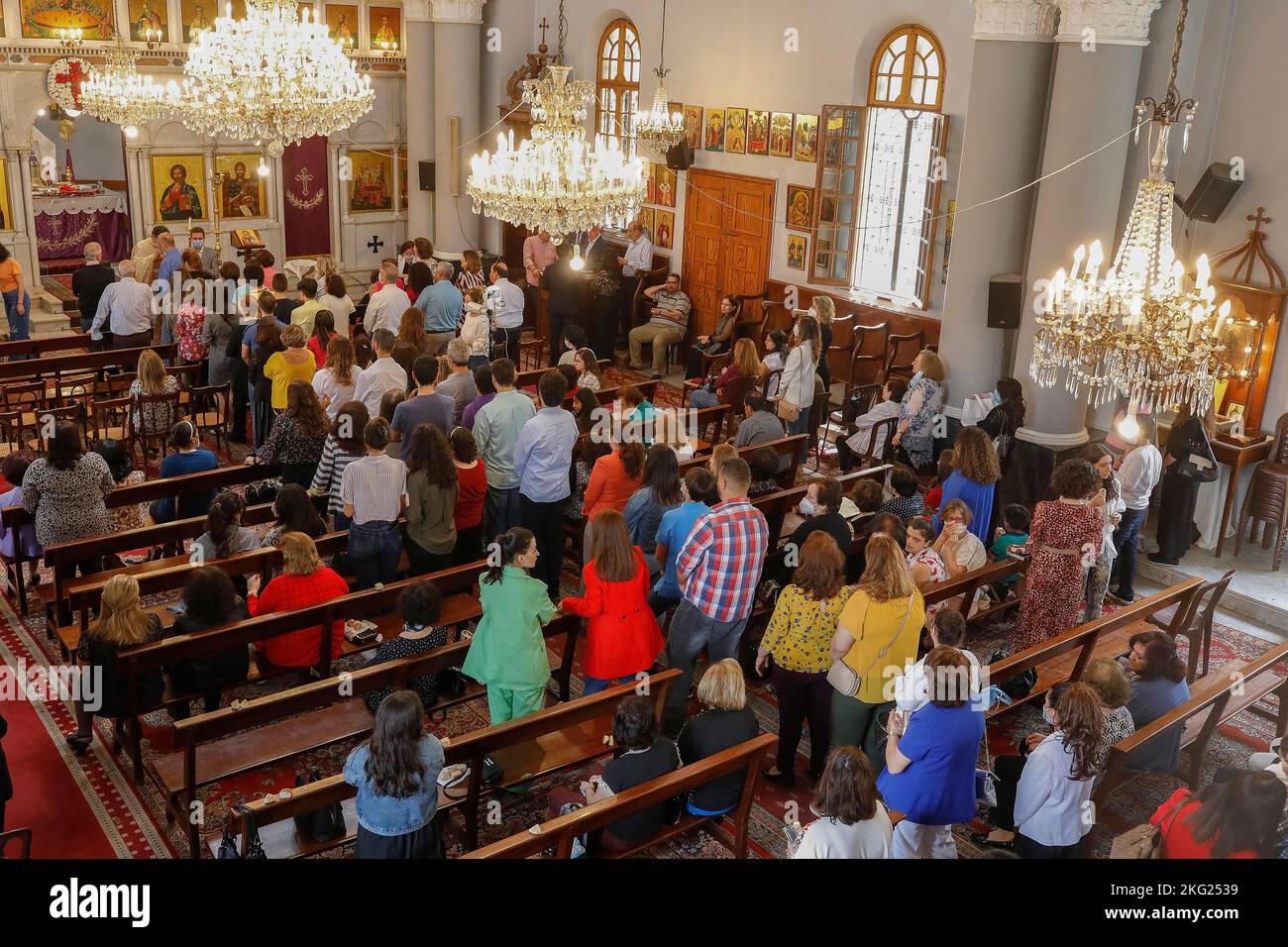 Easter week mass in Wadi El Chahrour El Suflah orthodox church, Lebanon ...