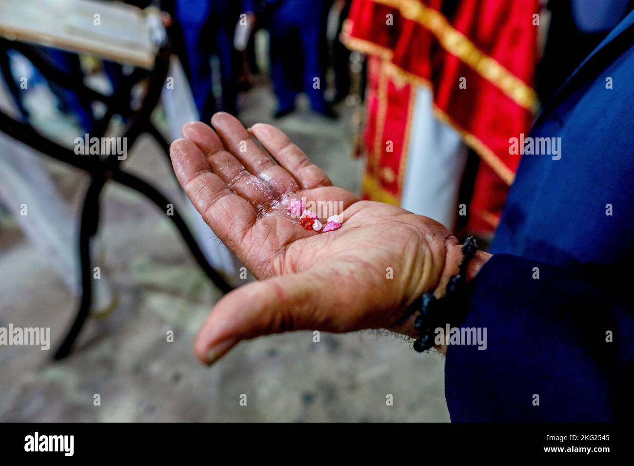 Easter mass in Wadi El Chahrour El Suflah orthodox church, Lebanon ...