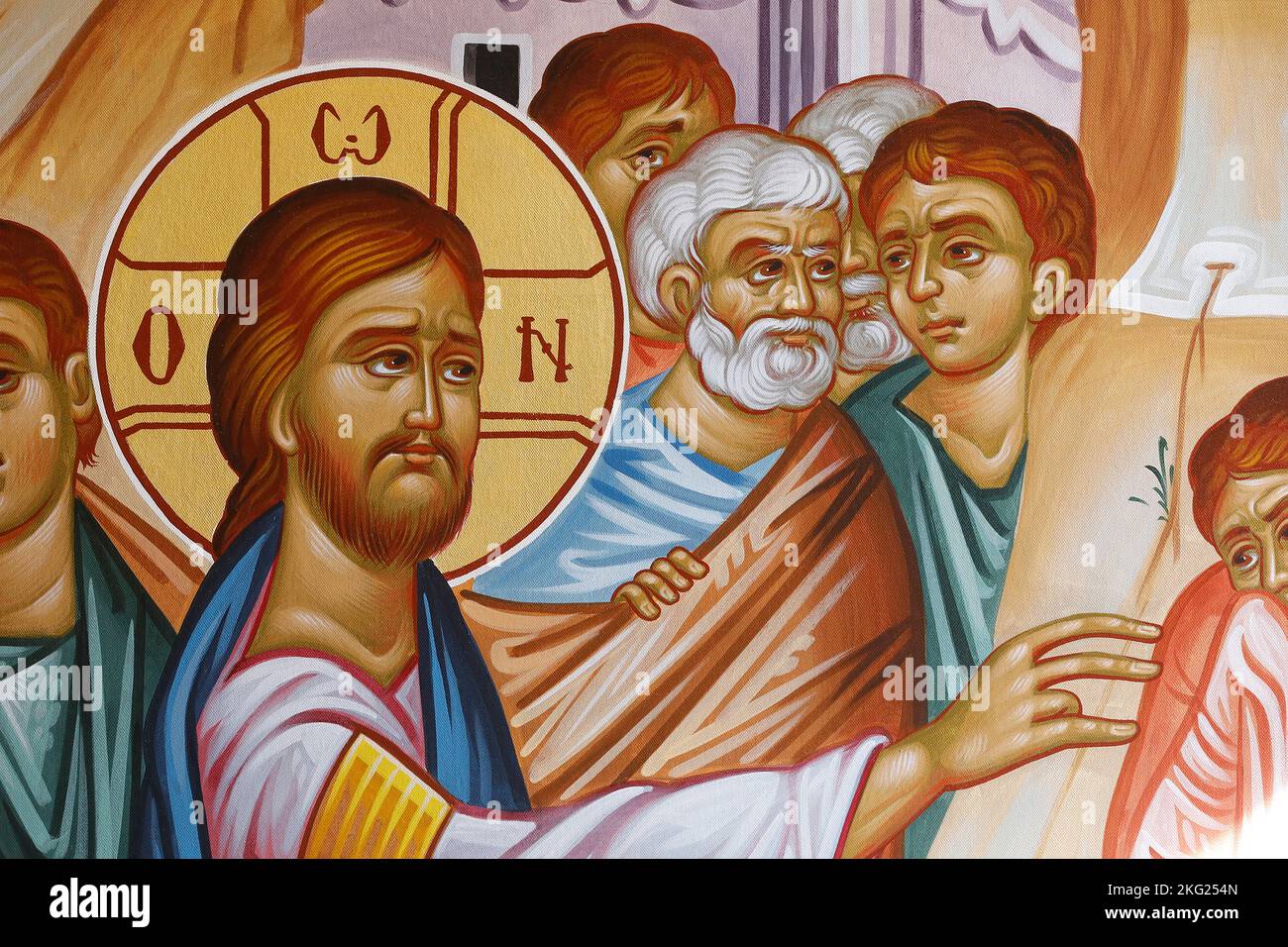 St Elie (Saint Elias) Greek orthodox church, Rabieh, Lebanon. Detail of ...