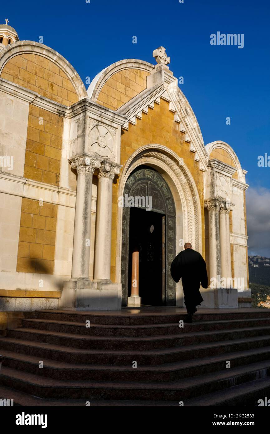 Saint Paul melkite (Greek catholic) cathedral, Harissa, Lebanon Stock ...