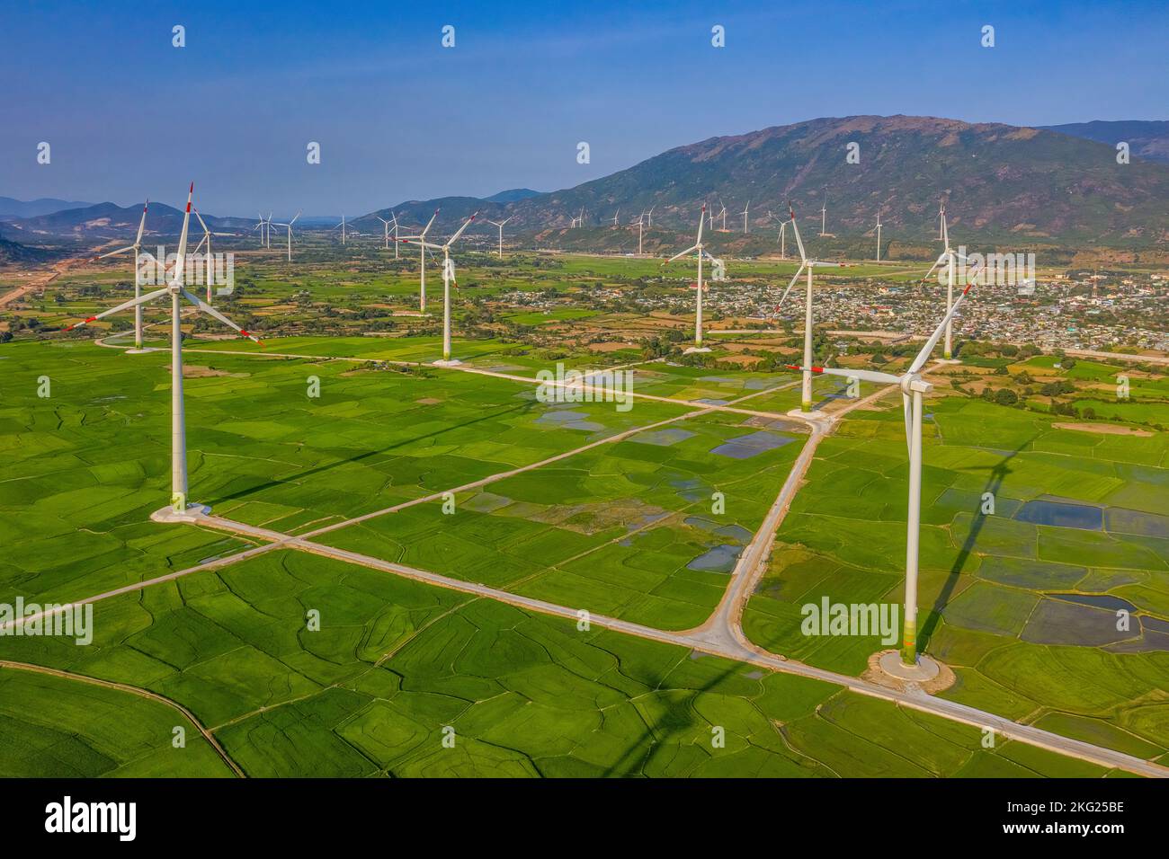 Windmill for electric power production, Wind turbines generating ...