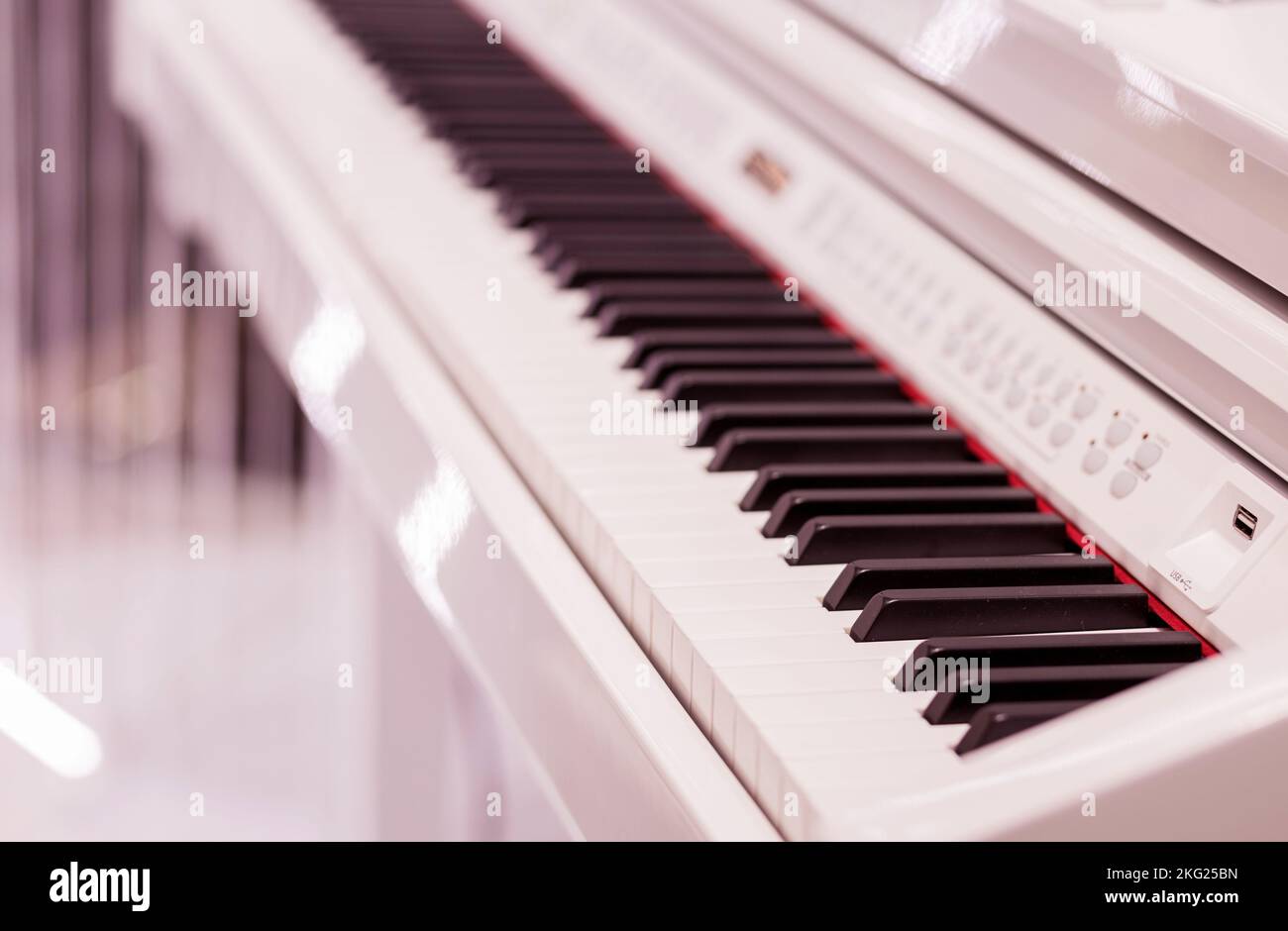 piano keys. musical instrument. selective focus Stock Photo - Alamy