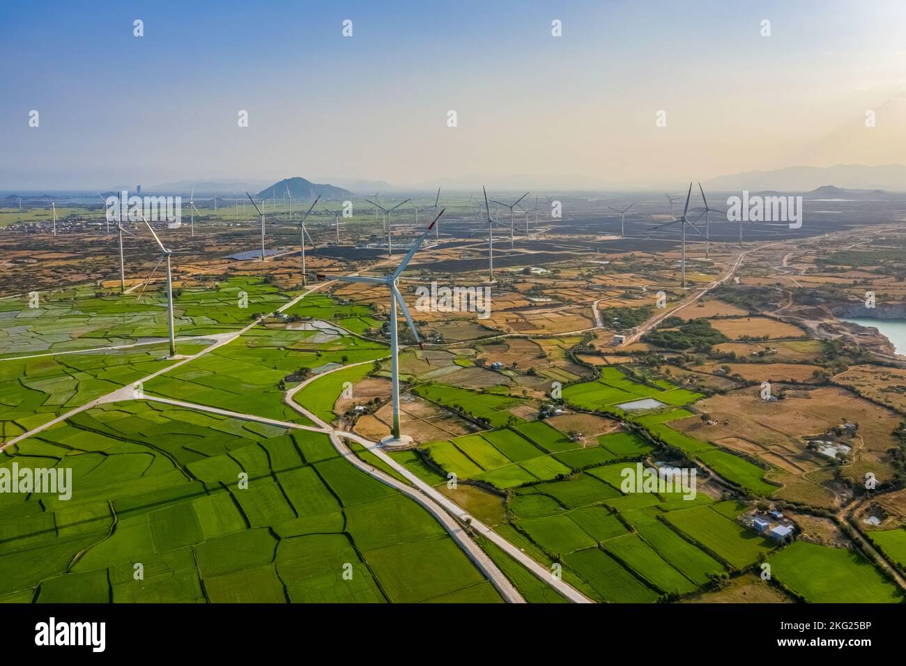 Windmill for electric power production, Wind turbines generating ...